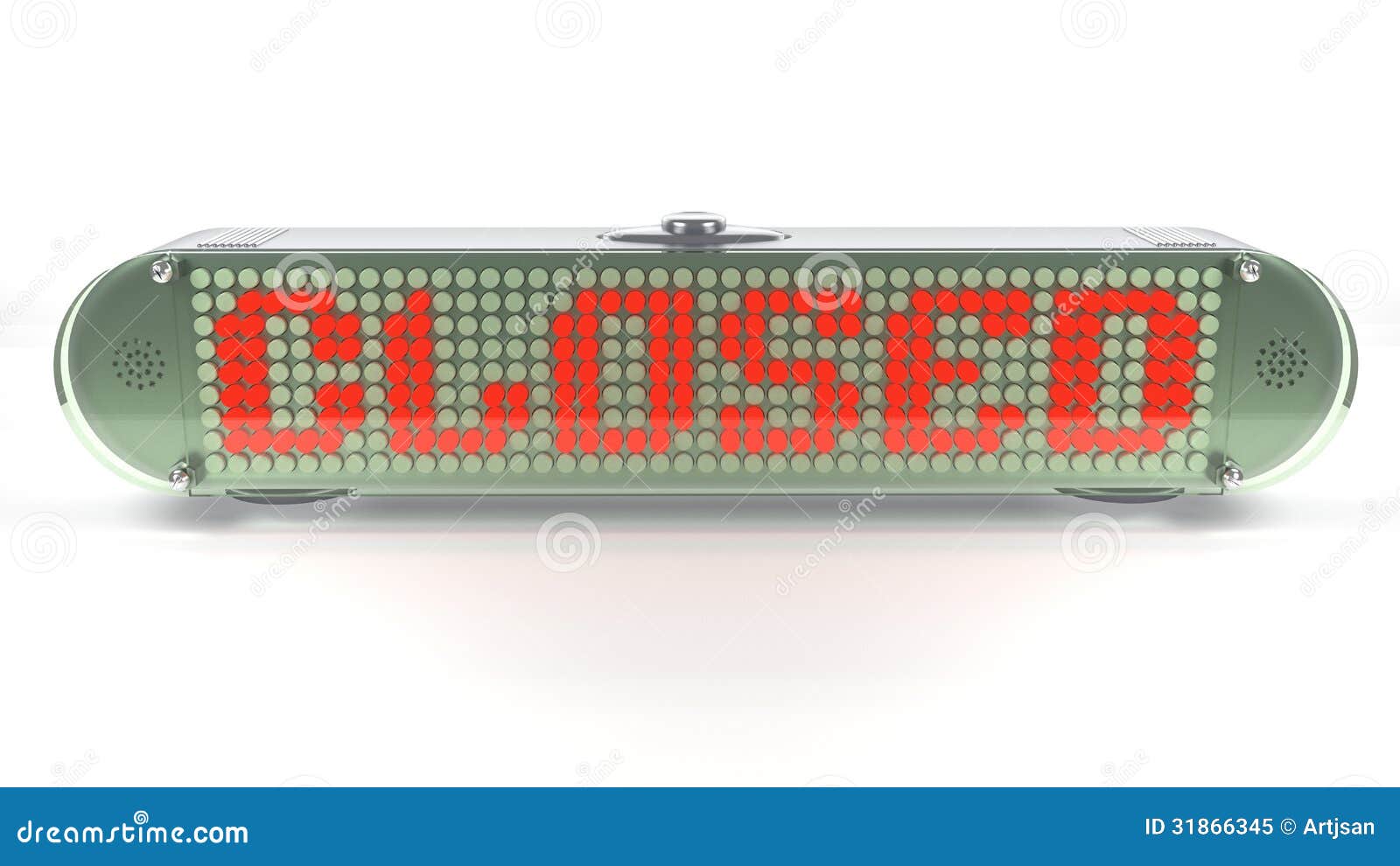 CLOSED - Digital Pin Sign with Emitting LED Light Stock Illustration ...