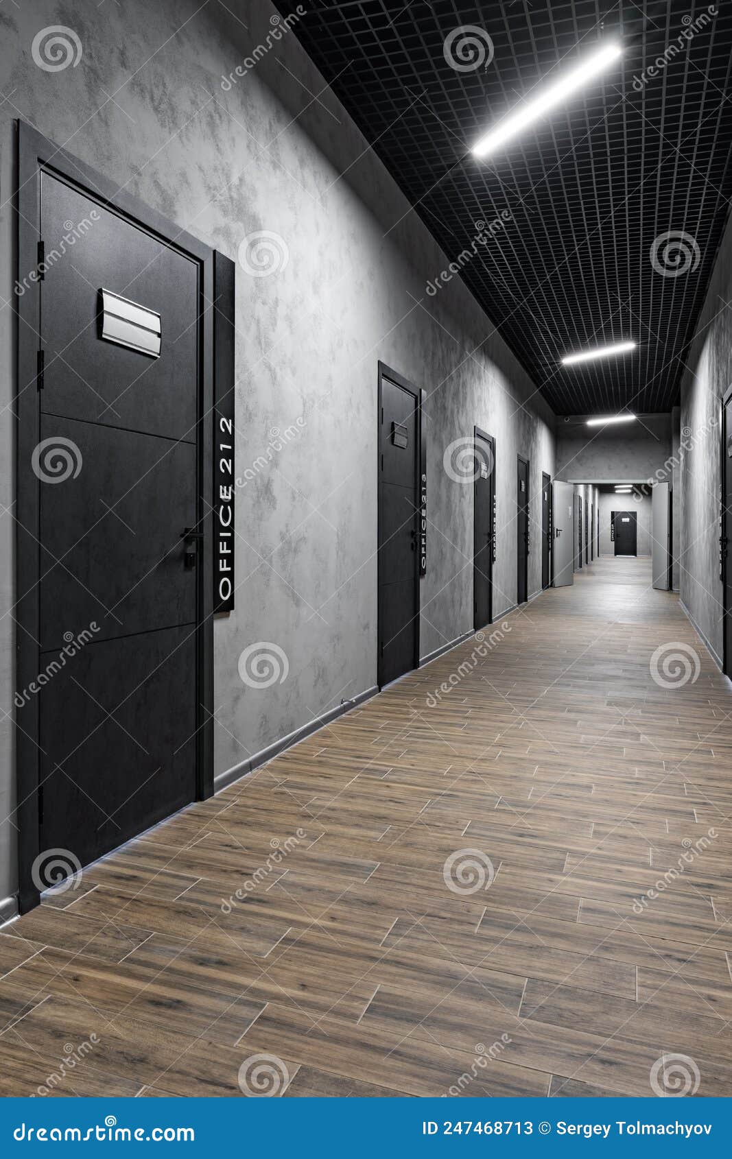 Closed Door of the Modern Company Office. Stock Image - Image of closed ...