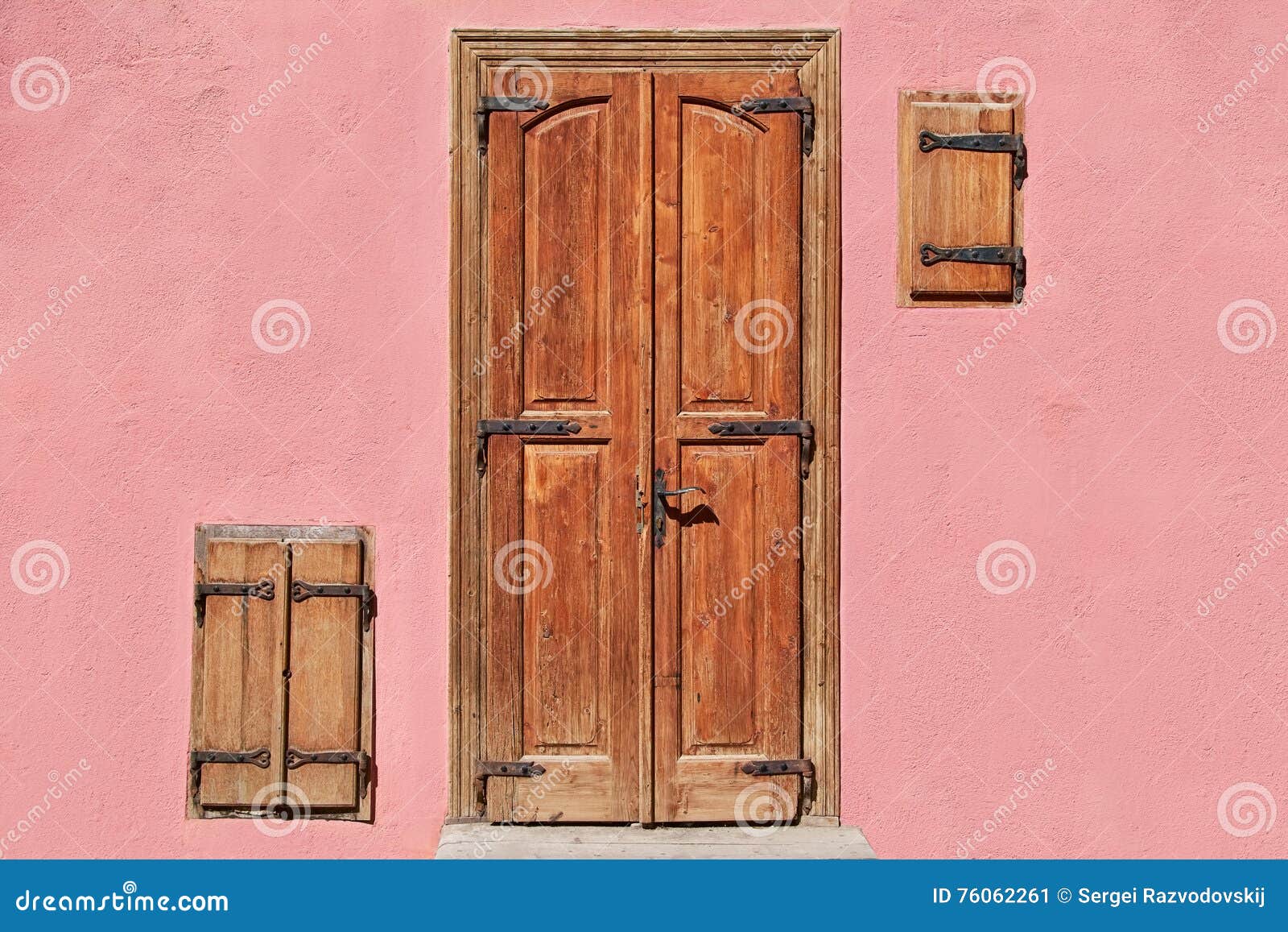 Closed Door and Windows stock image. Image of door, entry - 76062261