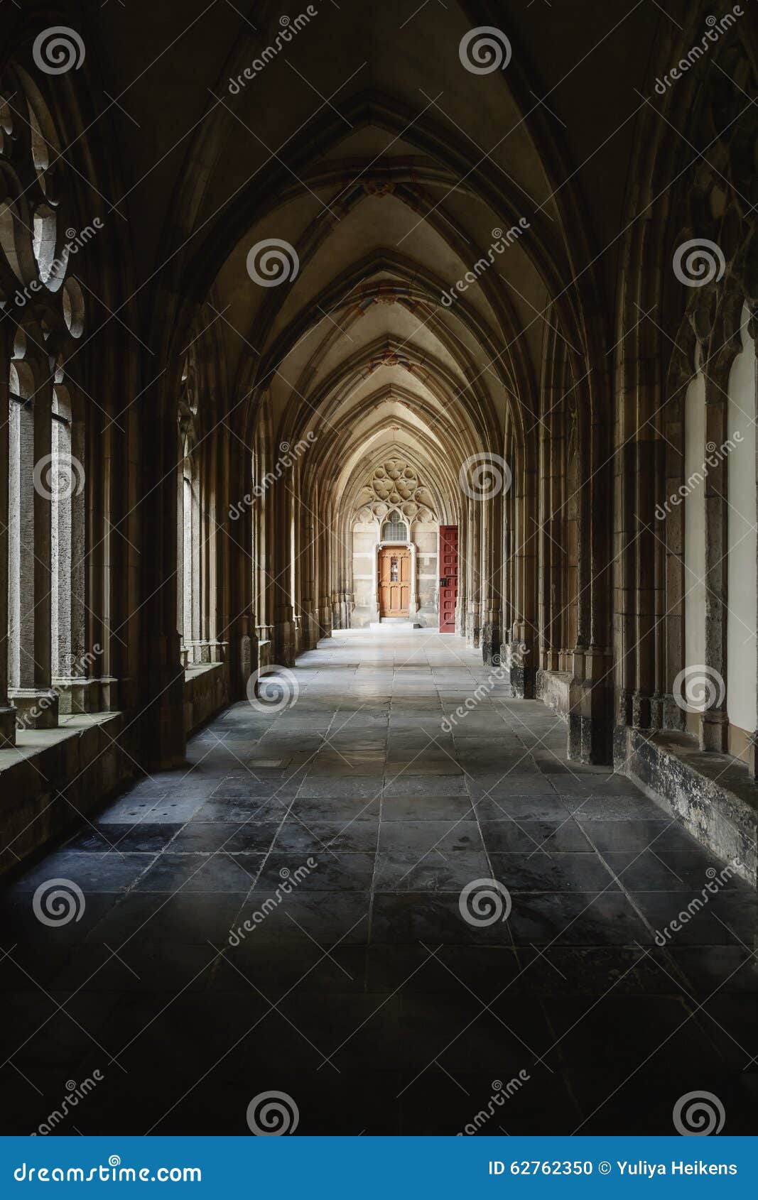 Closed Doors in the Corridor of the Temple. Stock Photo - Image of ...