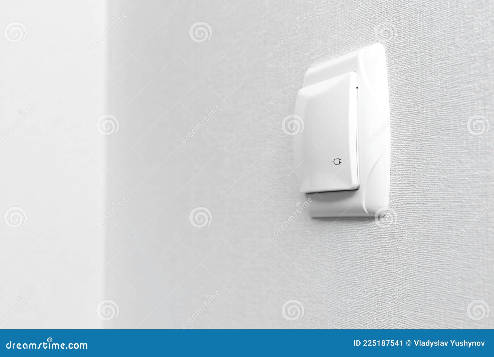 Closed Electric Socket Mounted on Wall at Modern Interior, Copy Space ...