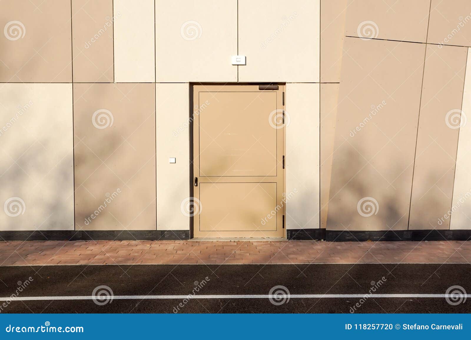 Closed Emergency Exit Door, for Quick Evacuation Stock Photo - Image of ...
