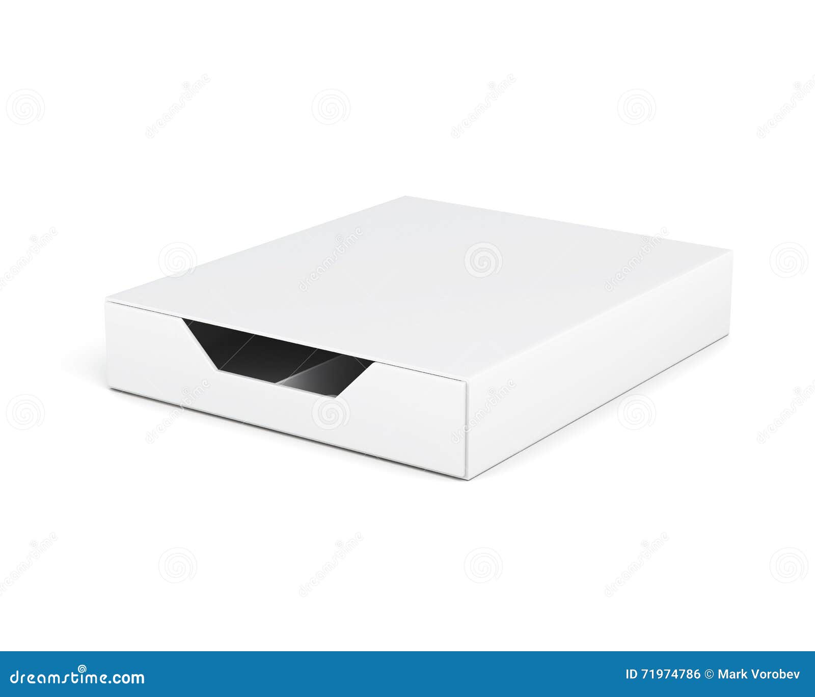 Closed and Empty Box on White Background. 3d Rendering Stock ...