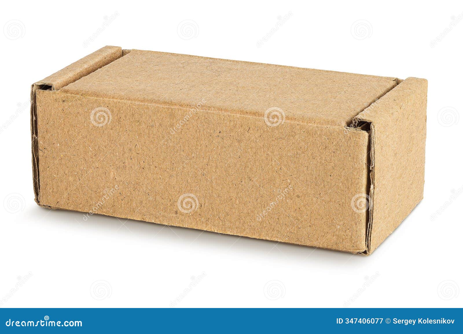 Closed Empty Cardboard Box Isolated on White Background Stock Image ...