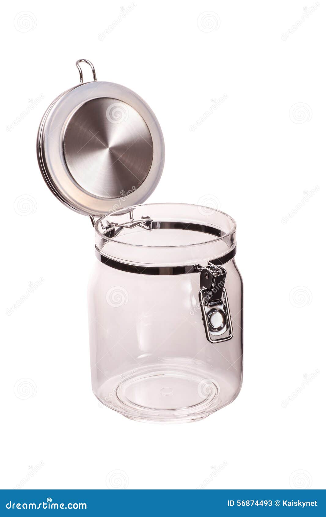 Closed Empty Glass Jar with Clipping Path Stock Image - Image of life ...