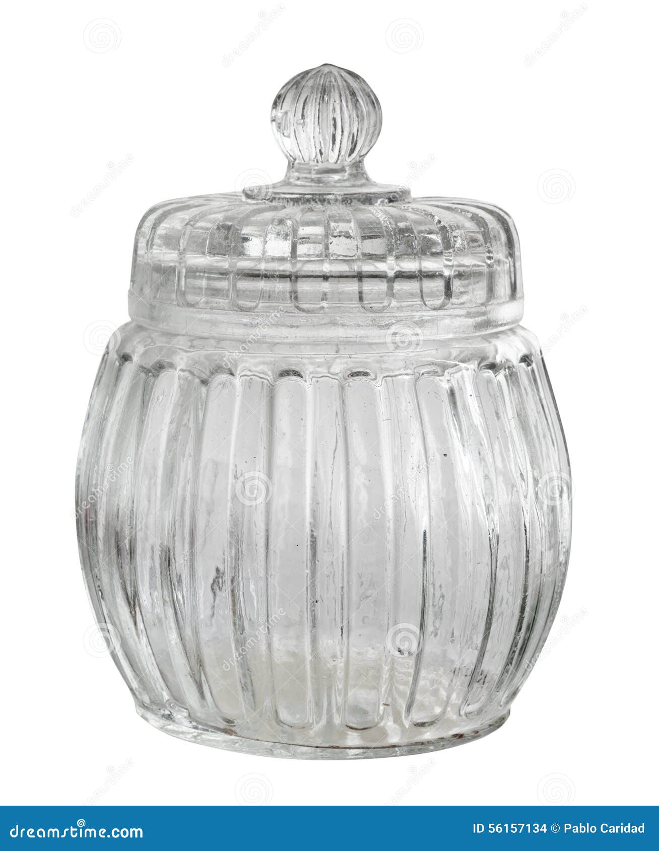 Closed Empty Glass Jar, Isolated on White. Stock Photo - Image of ...