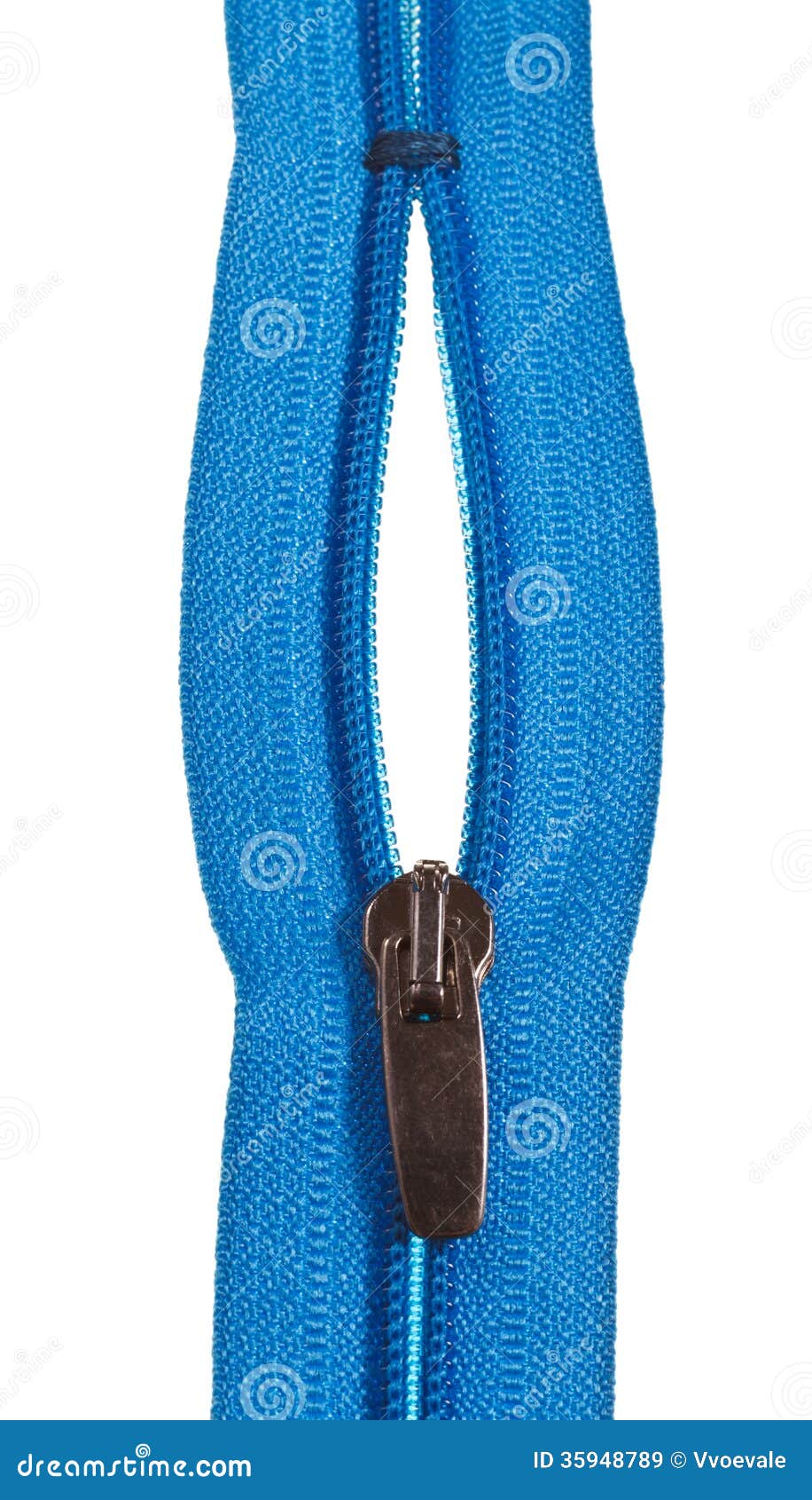 Closed-ended Blue Zip Fastener Close Up Stock Image - Image of fastener ...