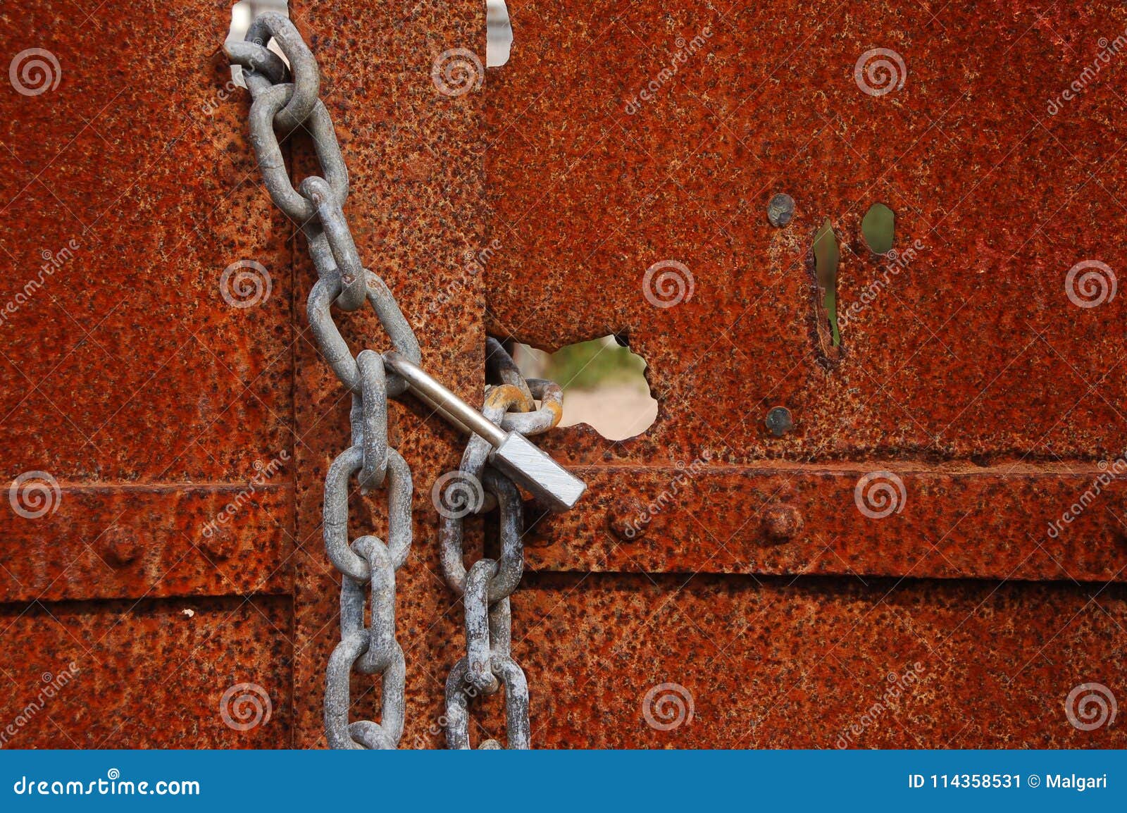Closed entrance with chain stock image. Image of ancient - 114358531