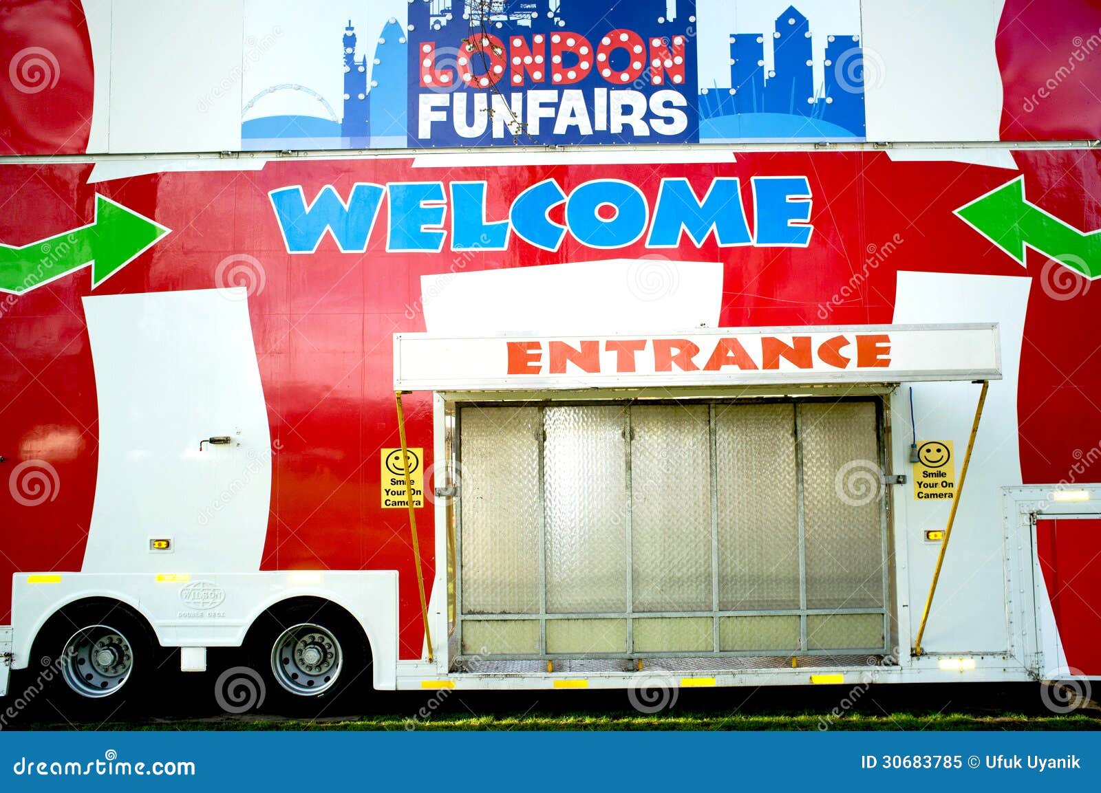 Closed Entrance of a Funfair Editorial Image - Image of truck ...