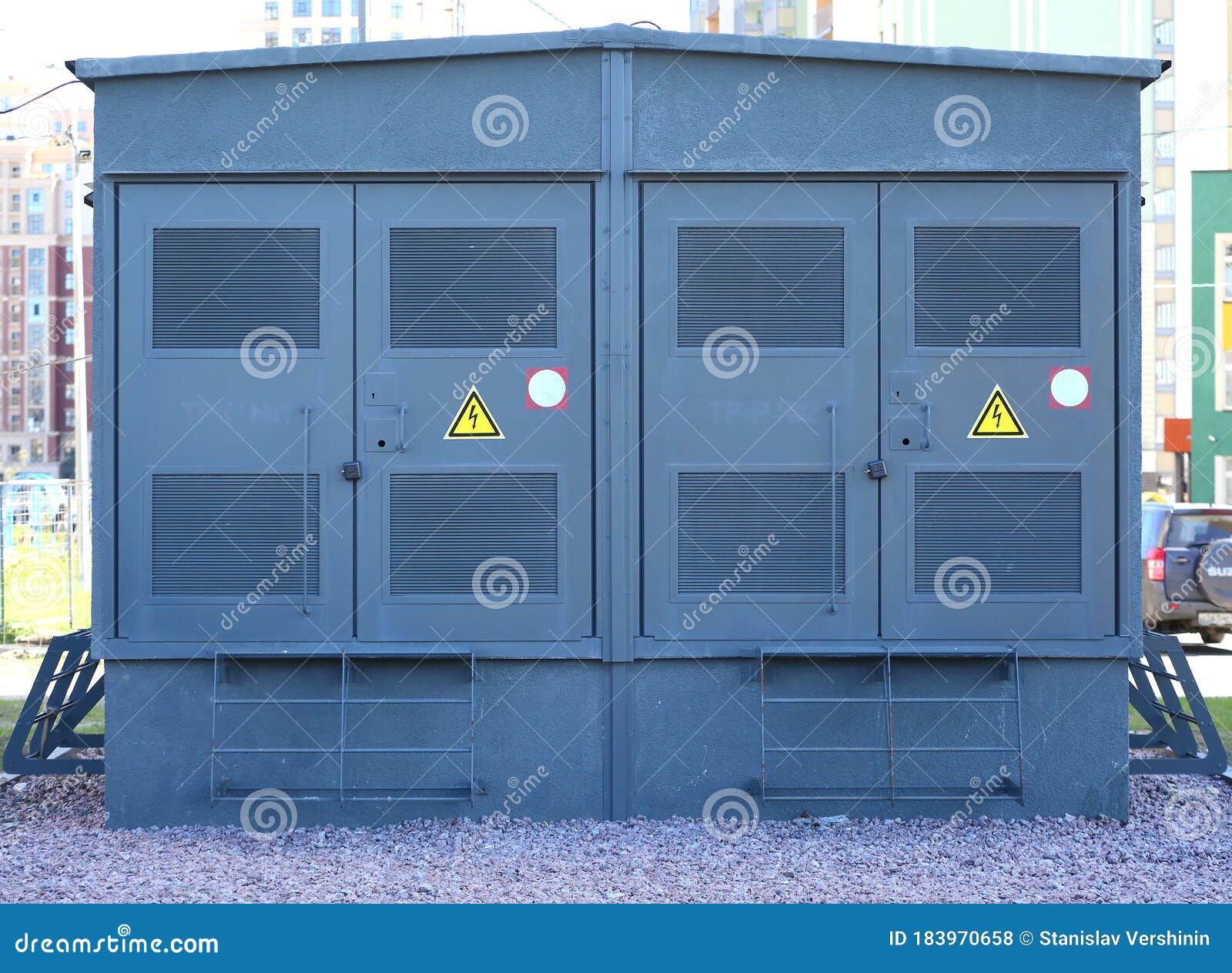 Closed Entrance To the Transformer Box Stock Photo - Image of ...