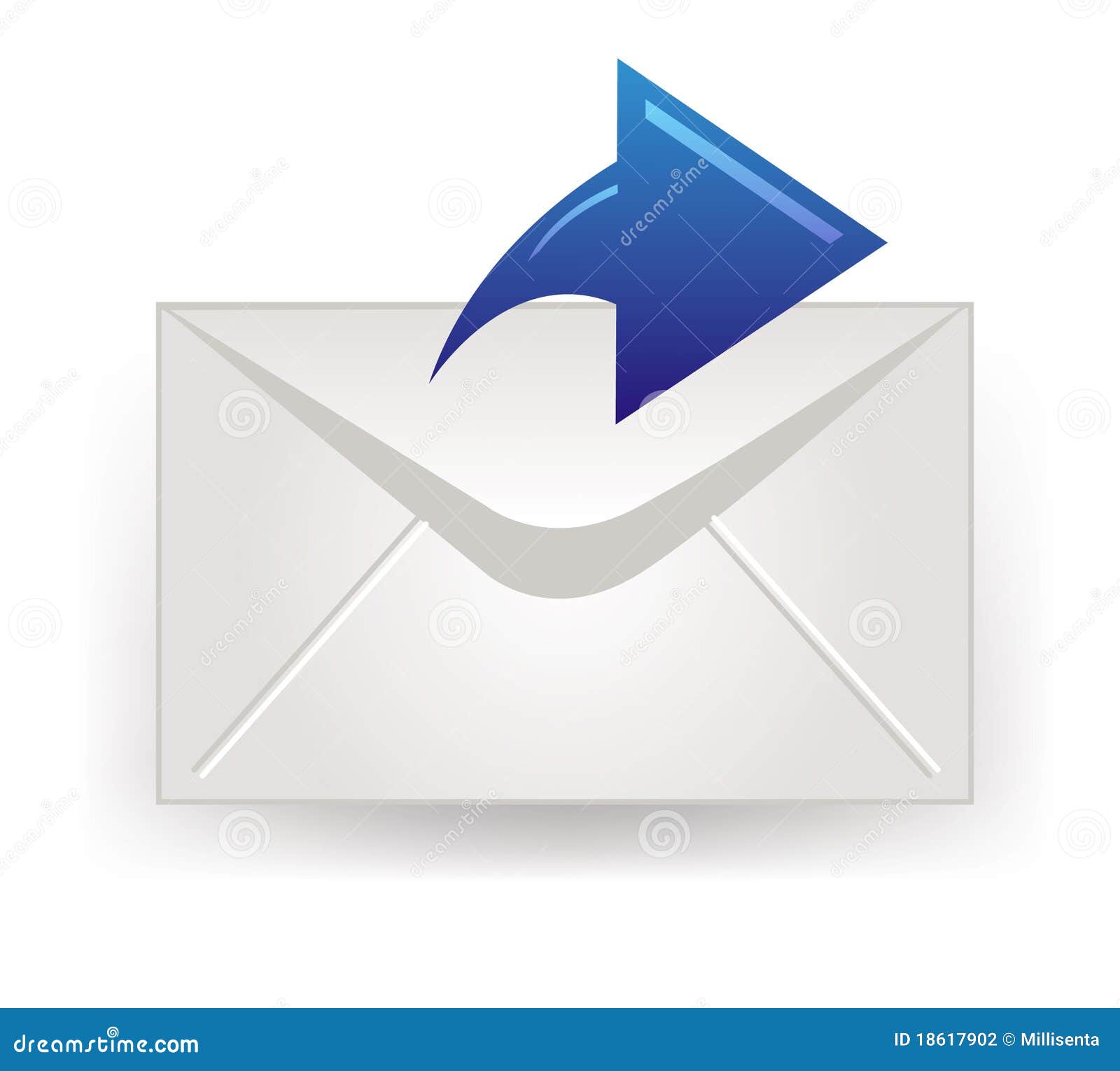 Closed envelope icon stock vector. Illustration of blank - 18617902