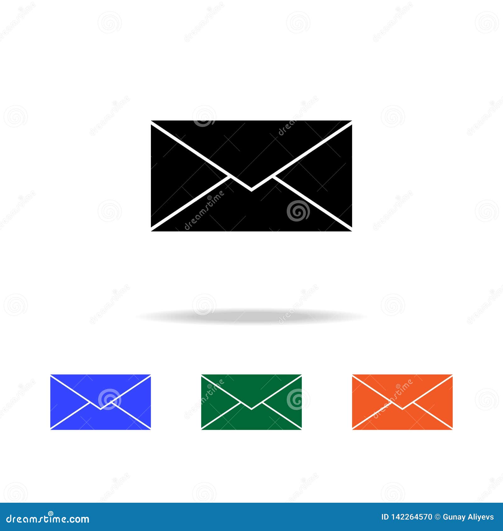 Closed Envelope Icon. Elements of Simple Web Icon in Multi Color ...