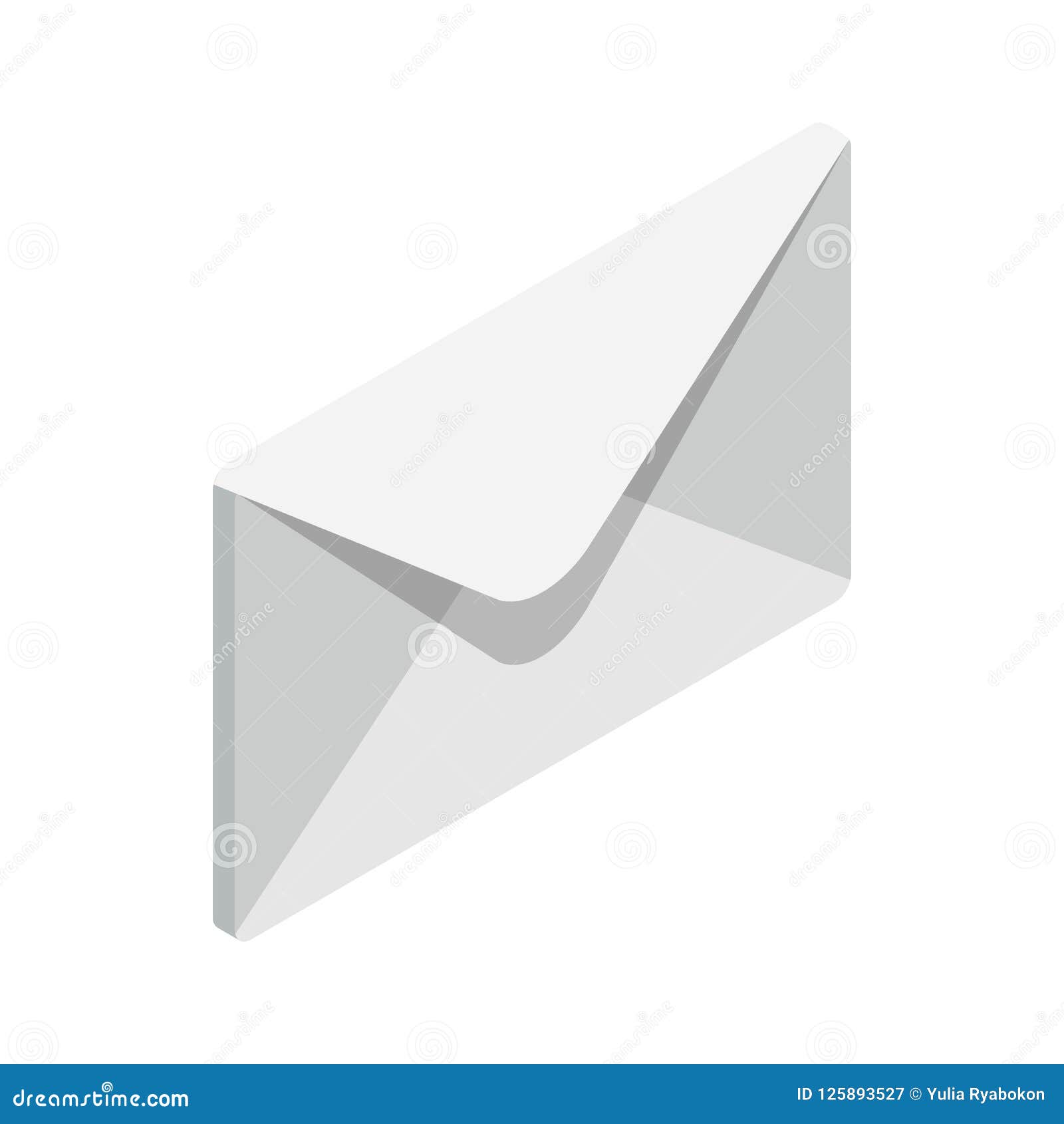 Closed Envelope Icon, Isometric 3d Style Stock Illustration ...