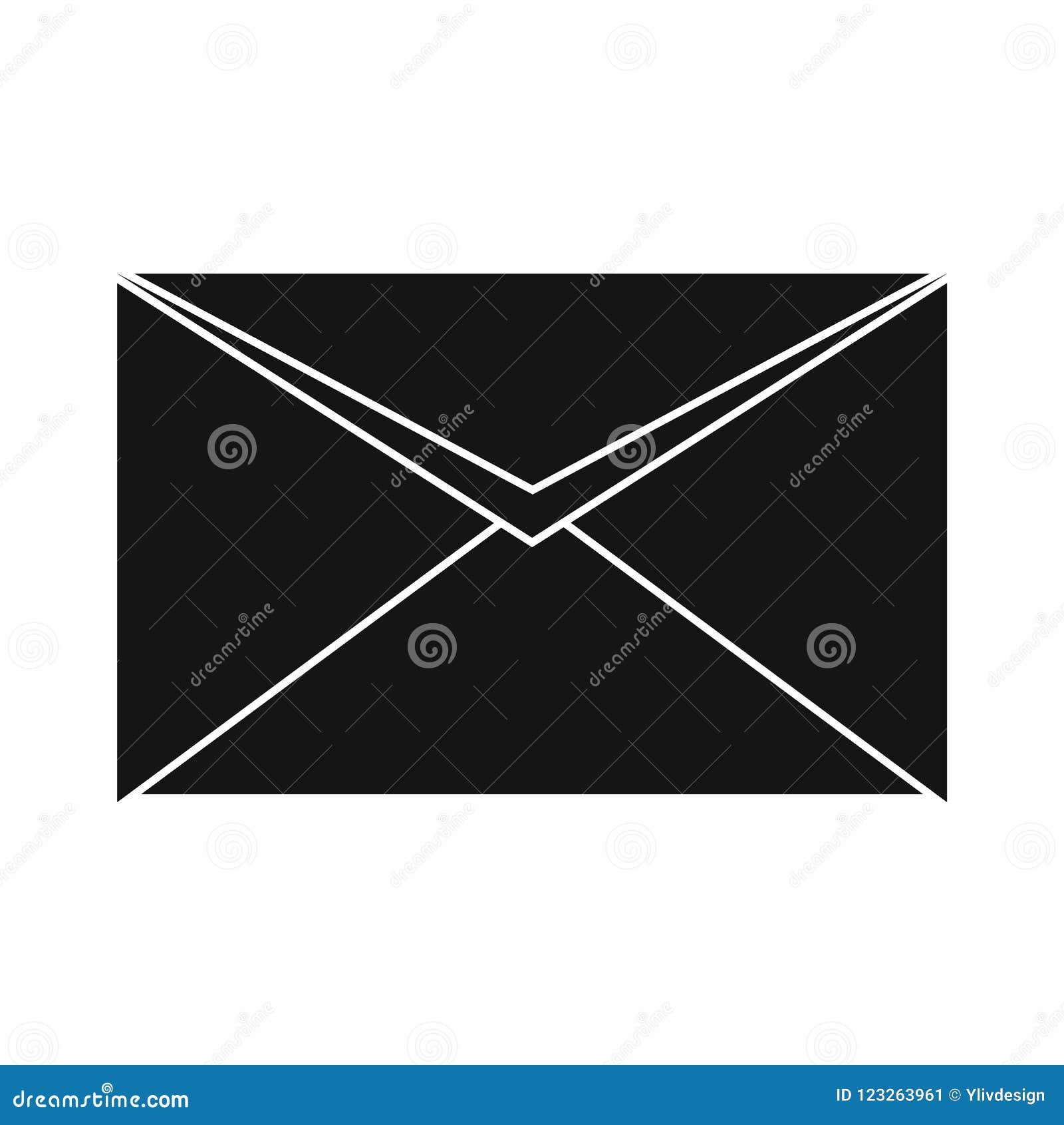 Closed Envelope Icon, Simple Style Stock Illustration - Illustration of ...