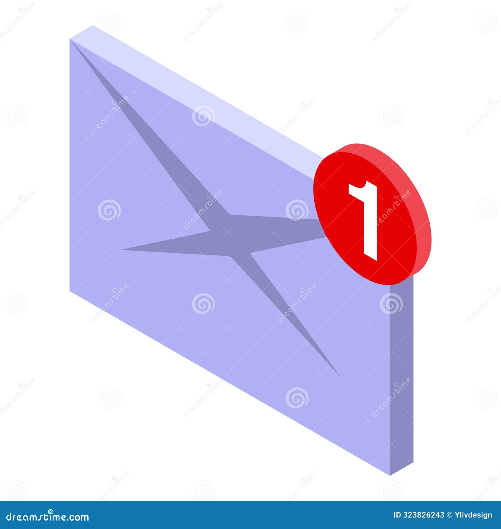 Envelope Showing Unread Message Notification Icon Stock Vector ...