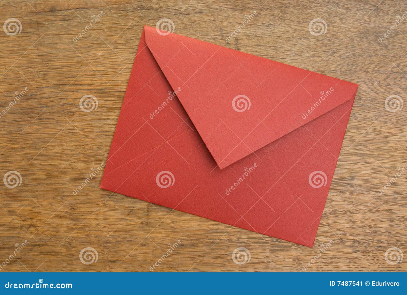Closed Envelope on a Wooden Table Stock Image - Image of memo, inform ...