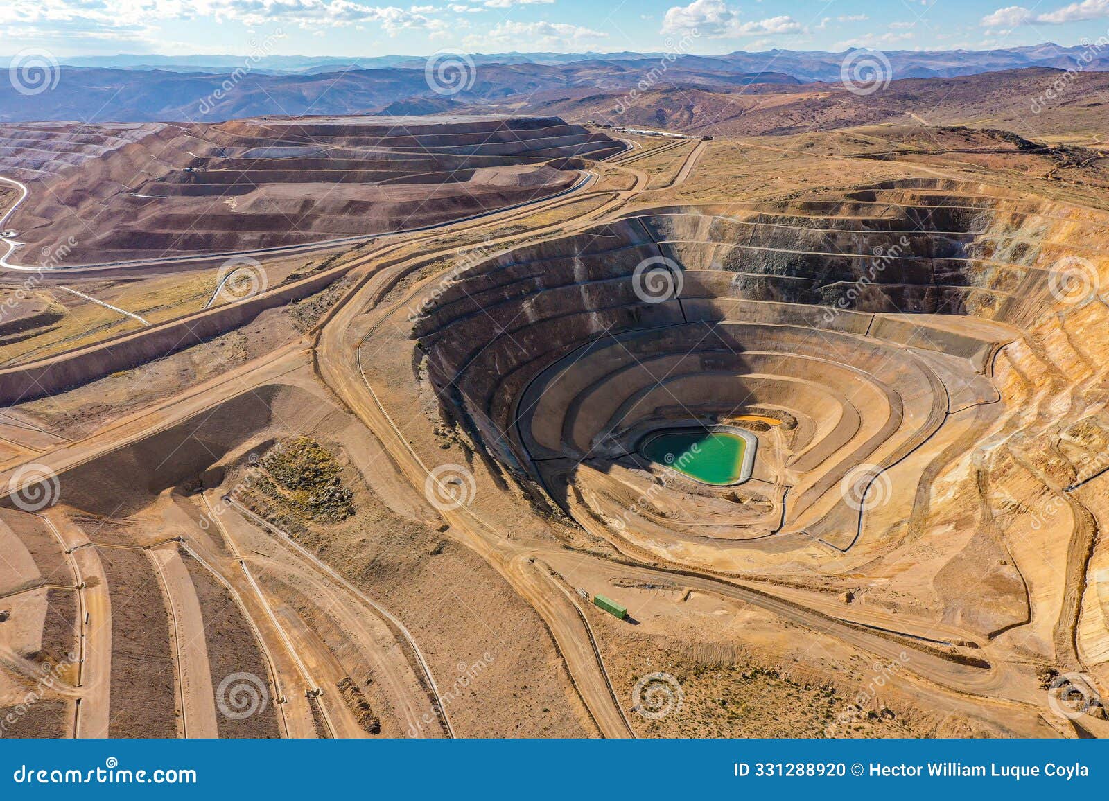 Closed and Environmentally Remediated Mine Open Pit Stock Photo - Image ...