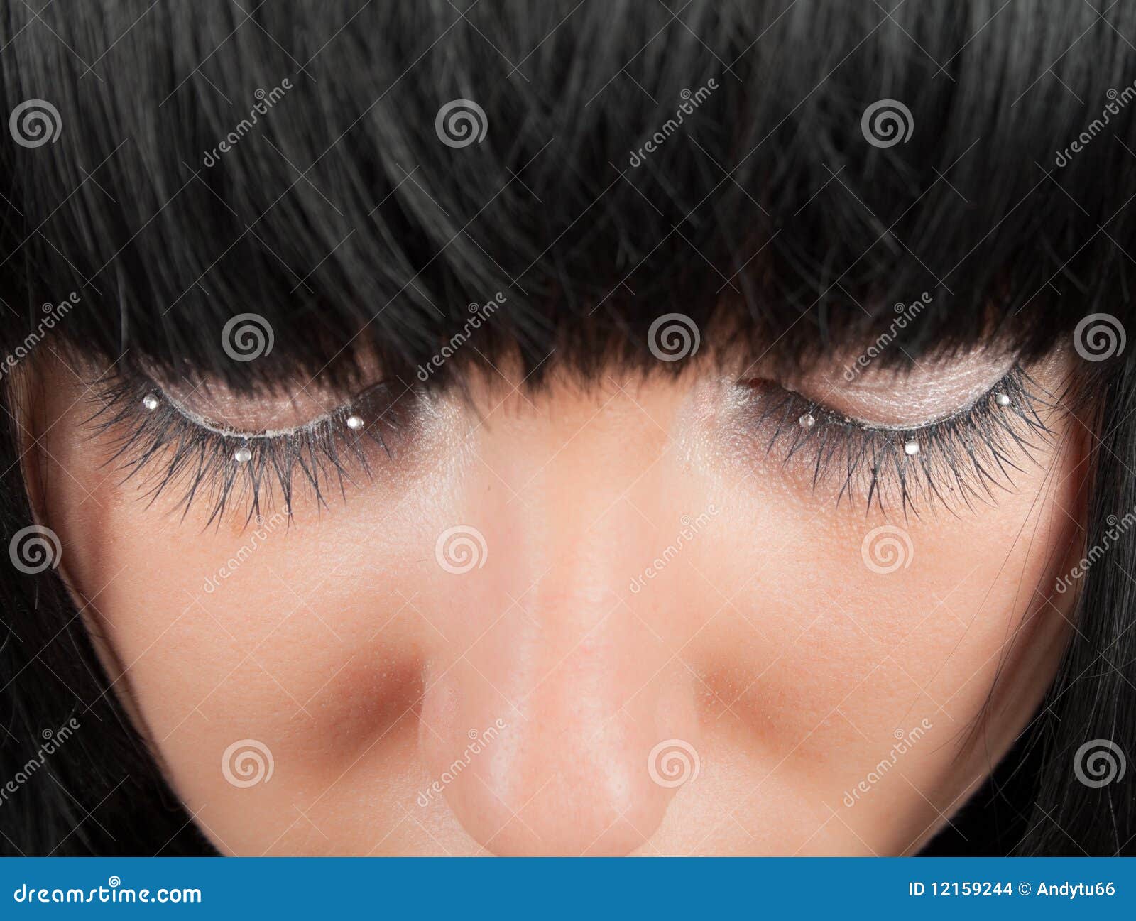 Closed eyes stock photo. Image of pretty, people, alluring - 12159244