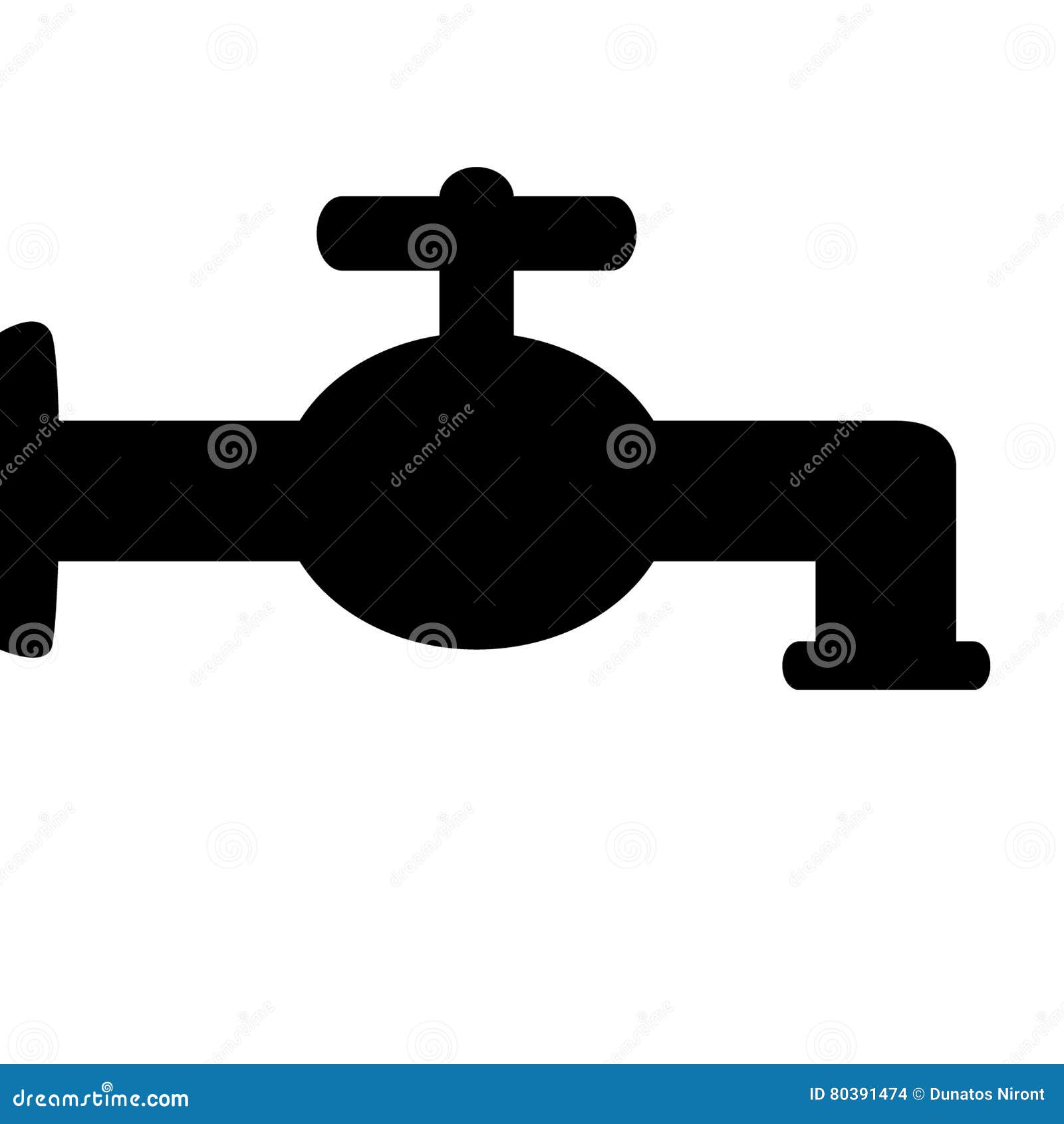 Closed Faucet shape icon stock vector. Illustration of valve - 80391474