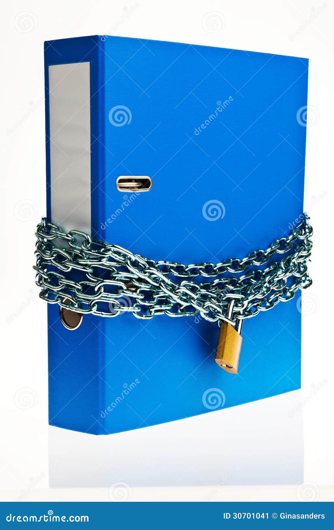 Closed File Folder with Chain Stock Image - Image of customer, file ...