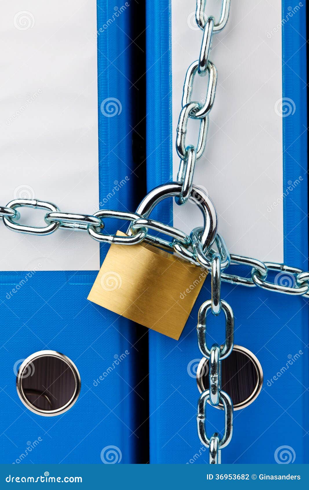 Closed File Folder with Chain Stock Photo - Image of insider, binder ...