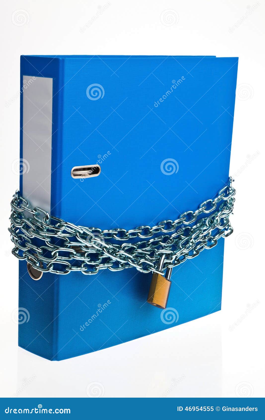 Closed File Folder with Chain Stock Image - Image of binder ...