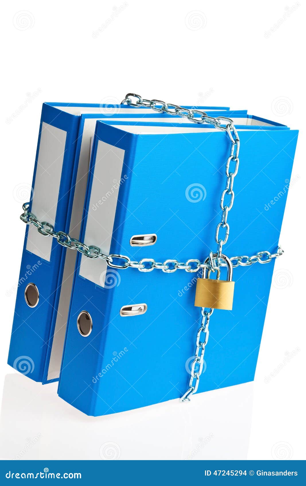 Closed File Folder with Chain Stock Photo - Image of banned, binder ...