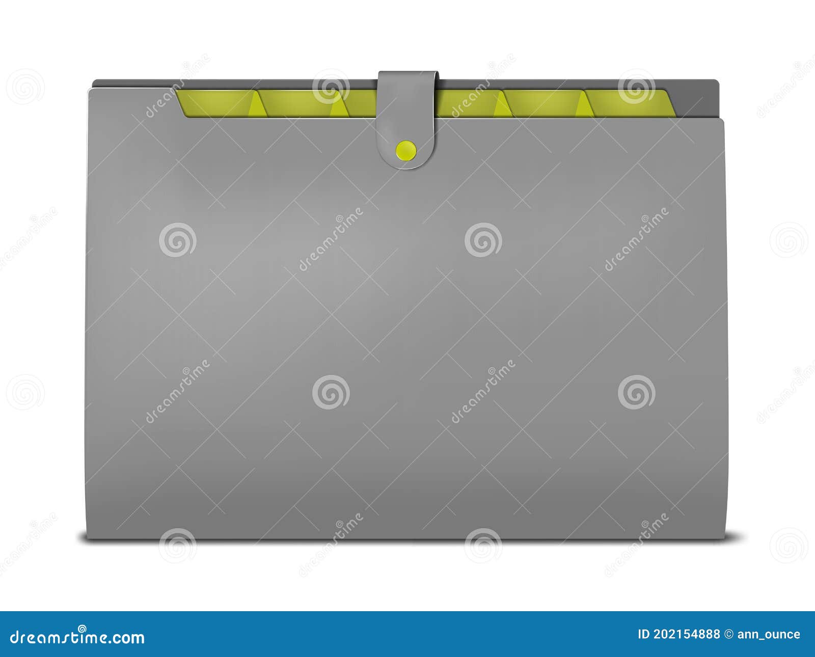 Closed File Organizer With Tabbed Folders Inside, Realistic Vector ...