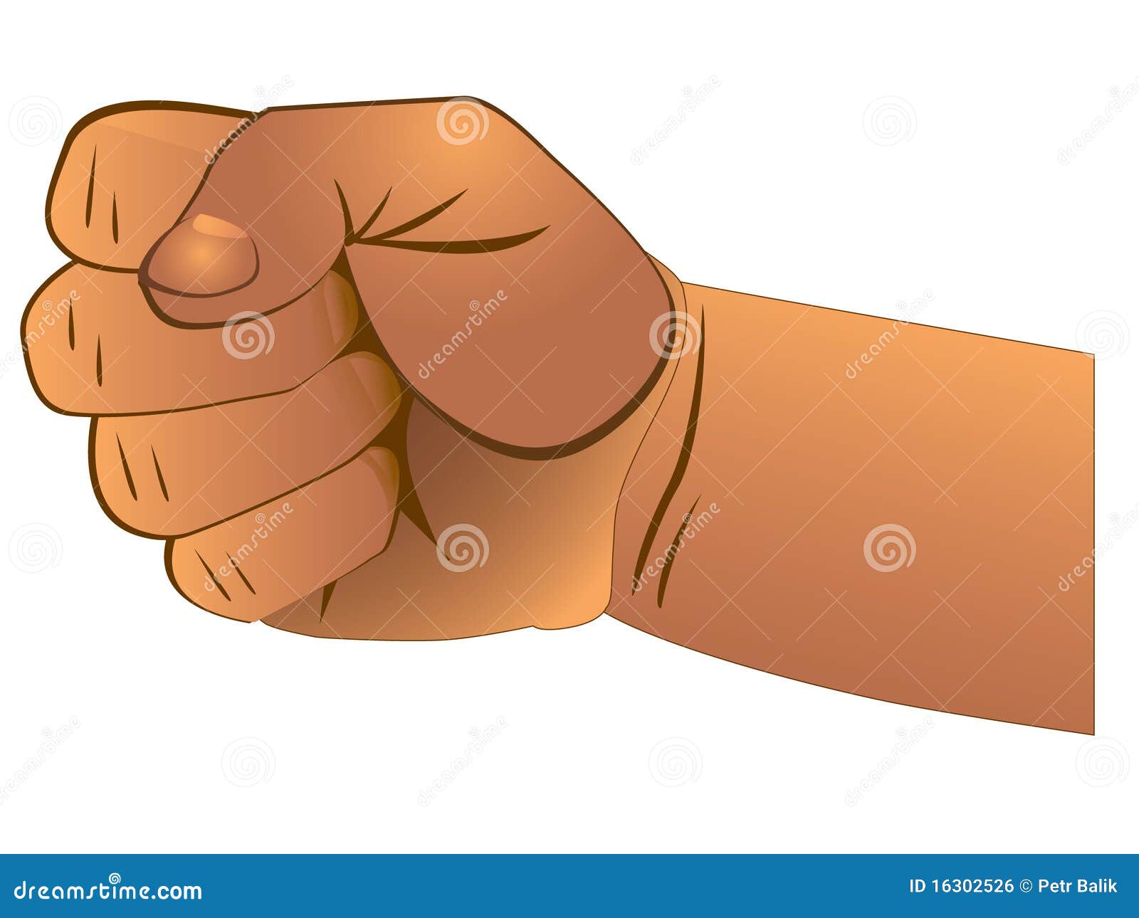 Closed fist stock illustration. Illustration of communication - 16302526