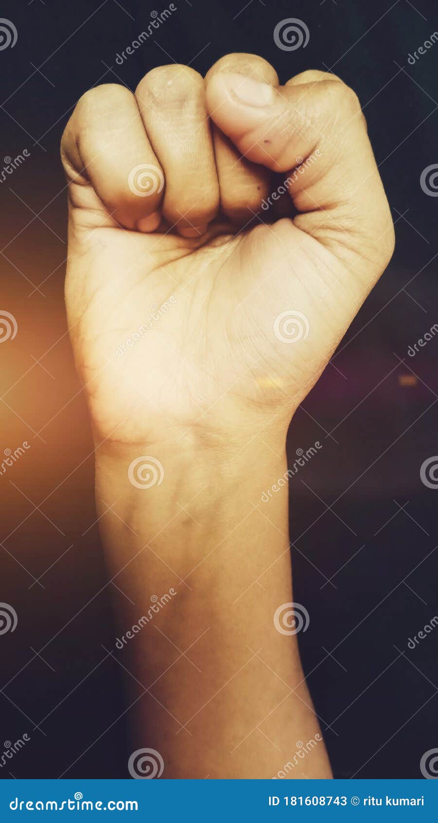 A Closed Fist Showing Strength and Power Stock Image - Image of closed ...