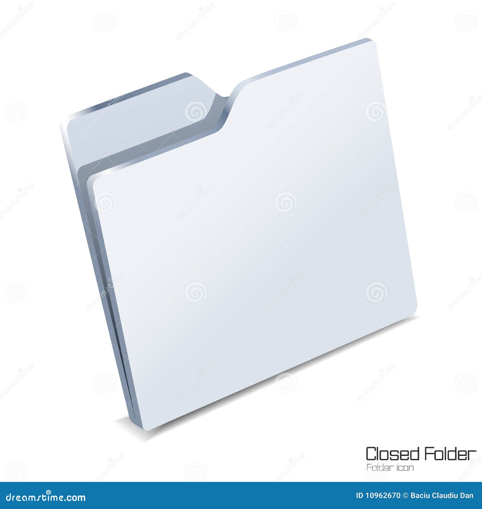 Closed Folder Icon Isolated. Stock Vector - Illustration of data, empty ...