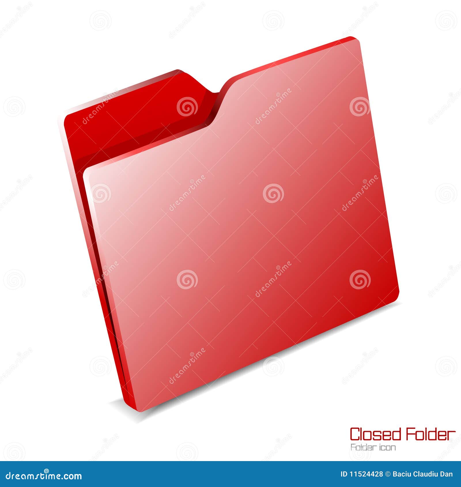 Closed Folder Icon Isolated. Stock Vector - Illustration of computer ...