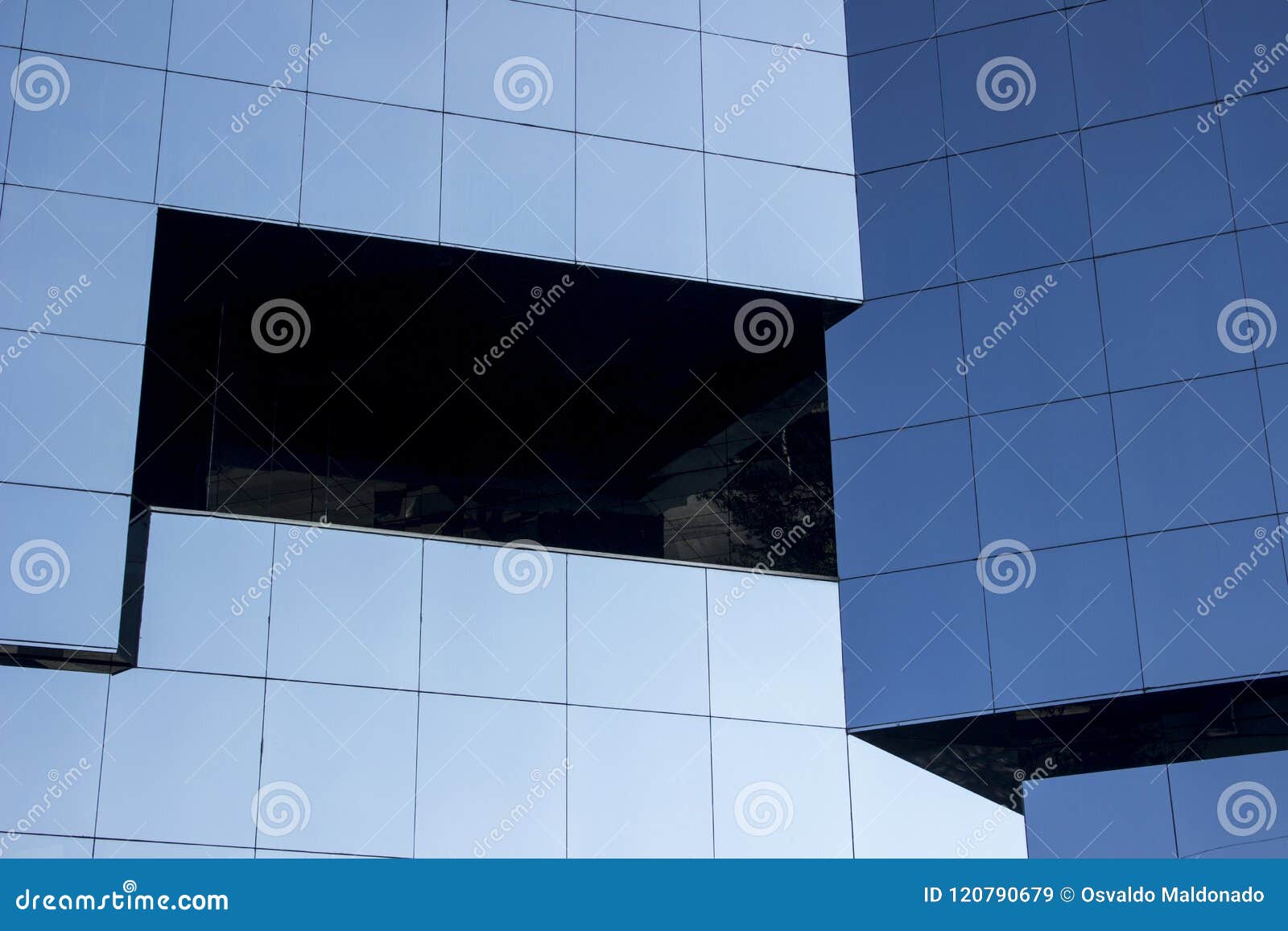 Close Shot of a Smooth Modern Glass Window Wall FaÃ§ade. Stock Image ...