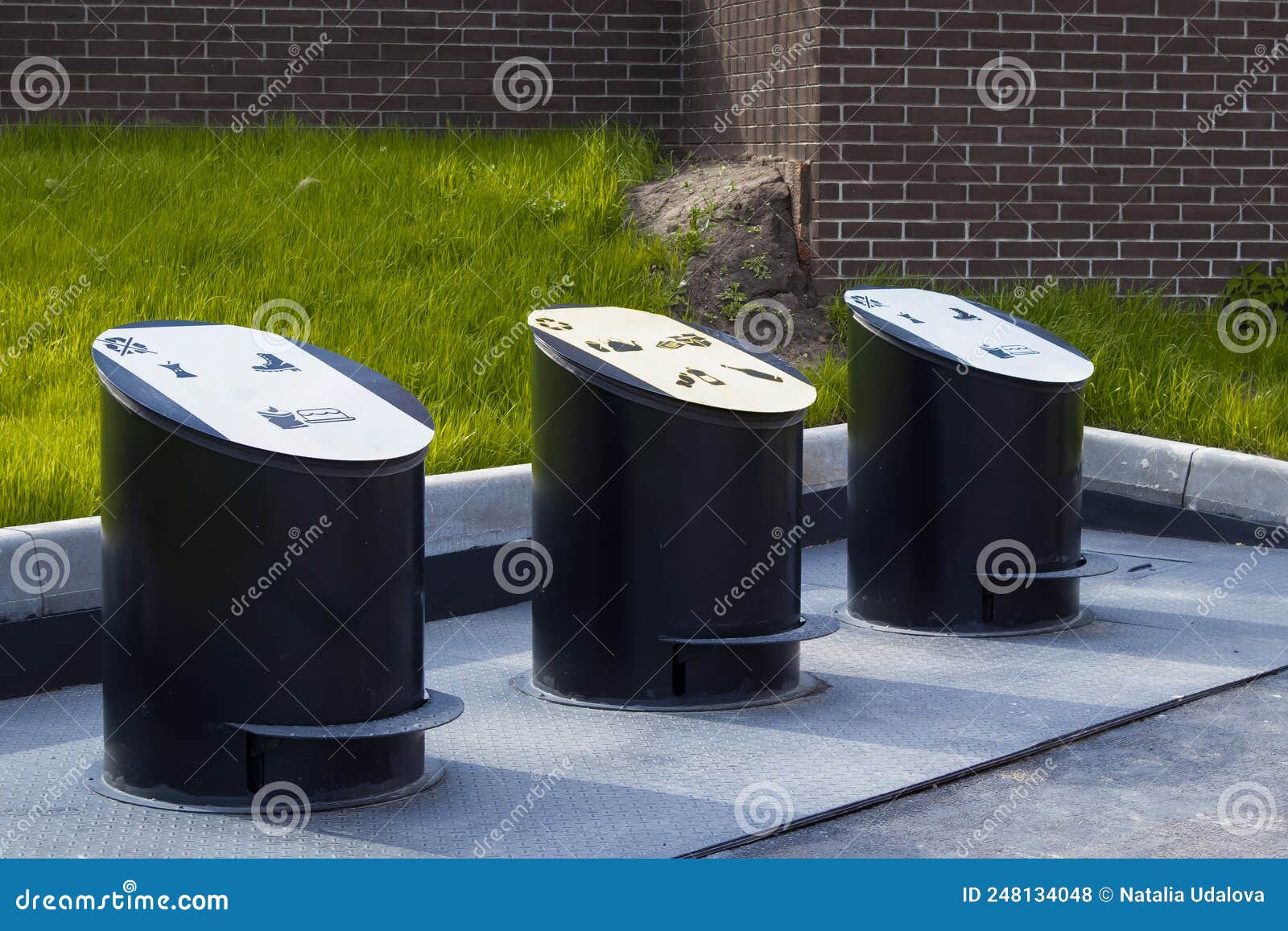 Closed Garbage Systems. Separation of Garbage Stock Photo - Image of ...