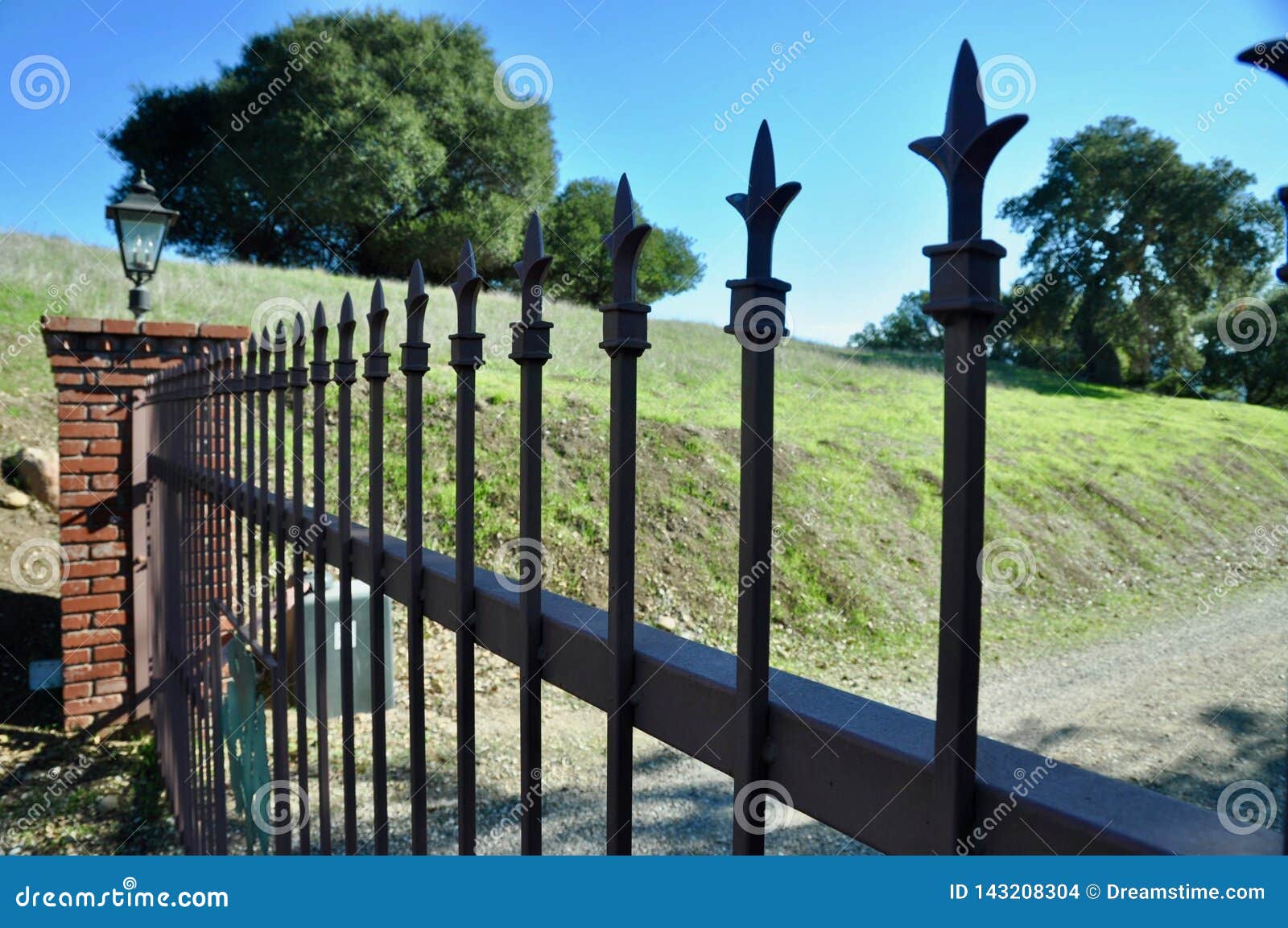 Closed Gate on Country Property Stock Photo - Image of bars, trespass ...
