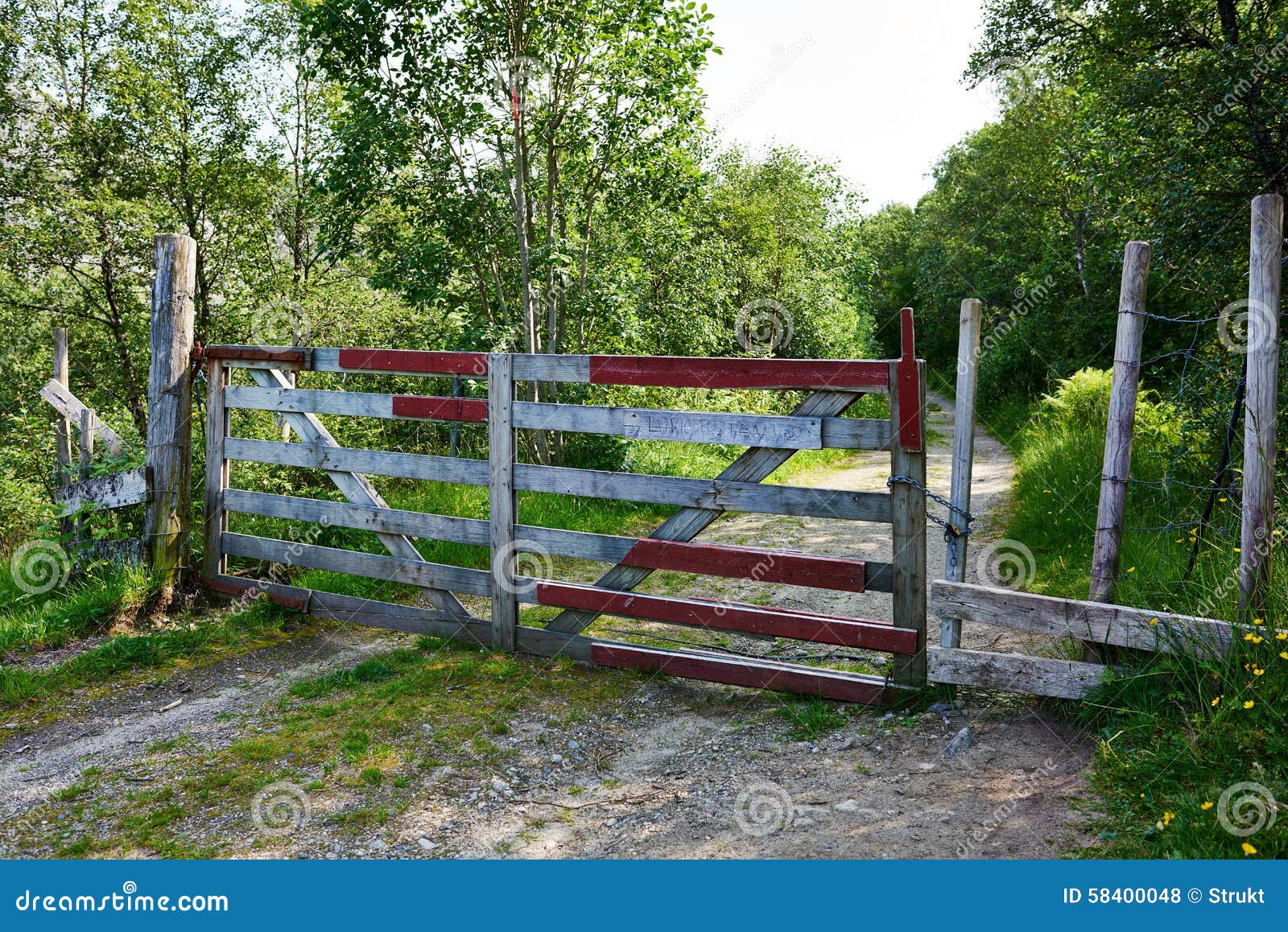 Closed gate stock photo. Image of stone, dirt, vintage - 58400048