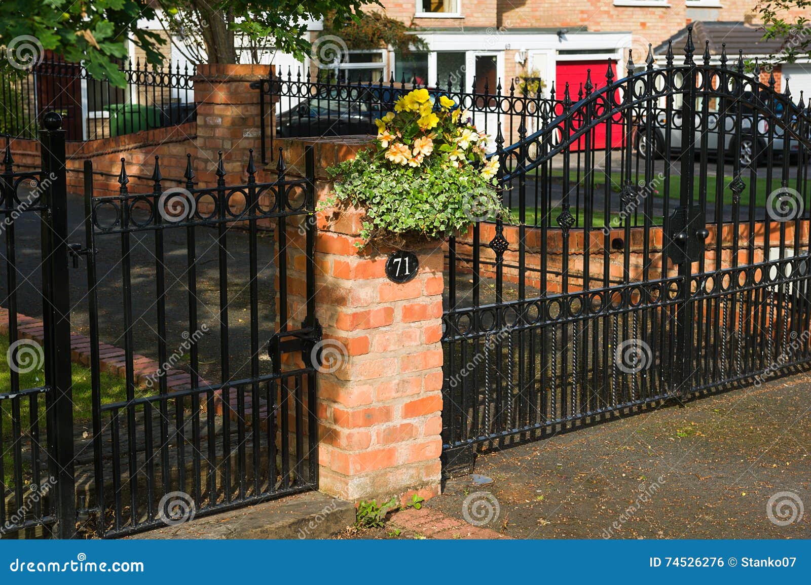 Closed gate stock photo. Image of close, front, dwelling - 74526276