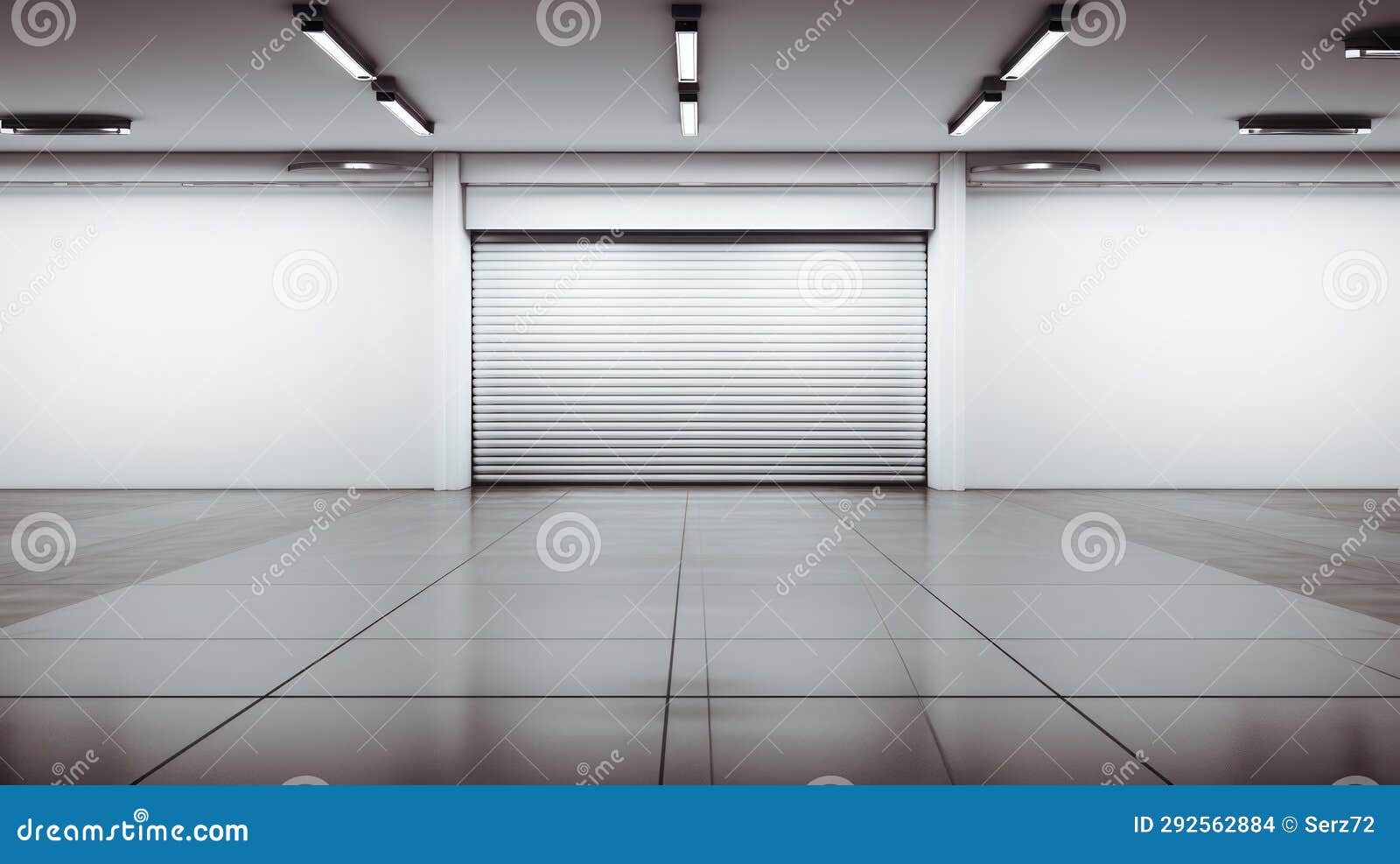 Closed Gray Roller Shutters Stock Photo - Image of rolling, entrance ...