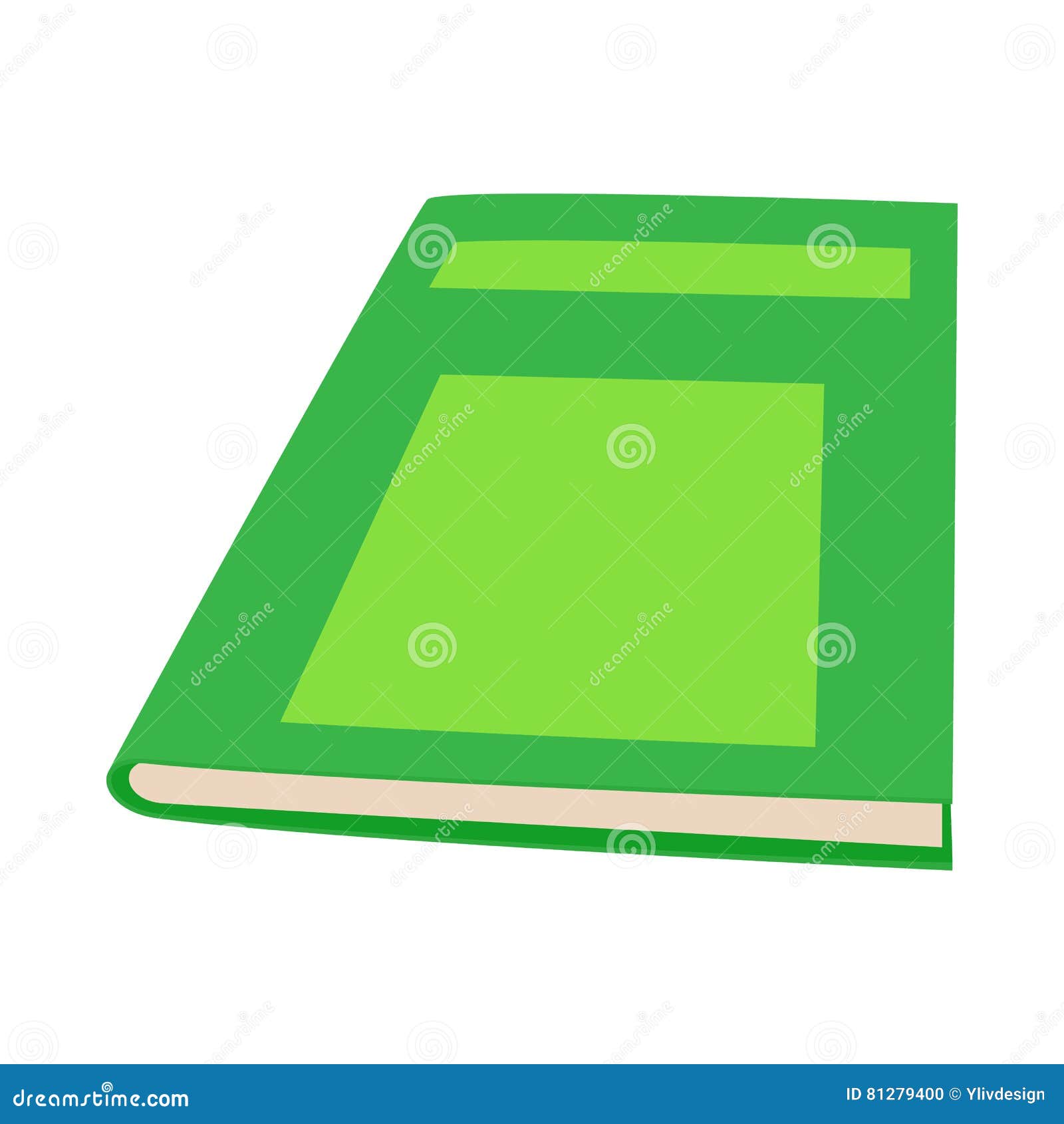 Closed Green Book Icon, Cartoon Style Stock Vector - Illustration of ...