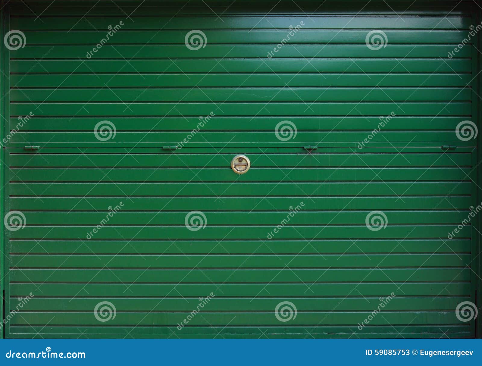 Closed Green Metal Garage Gate, Texture Stock Image - Image of ...