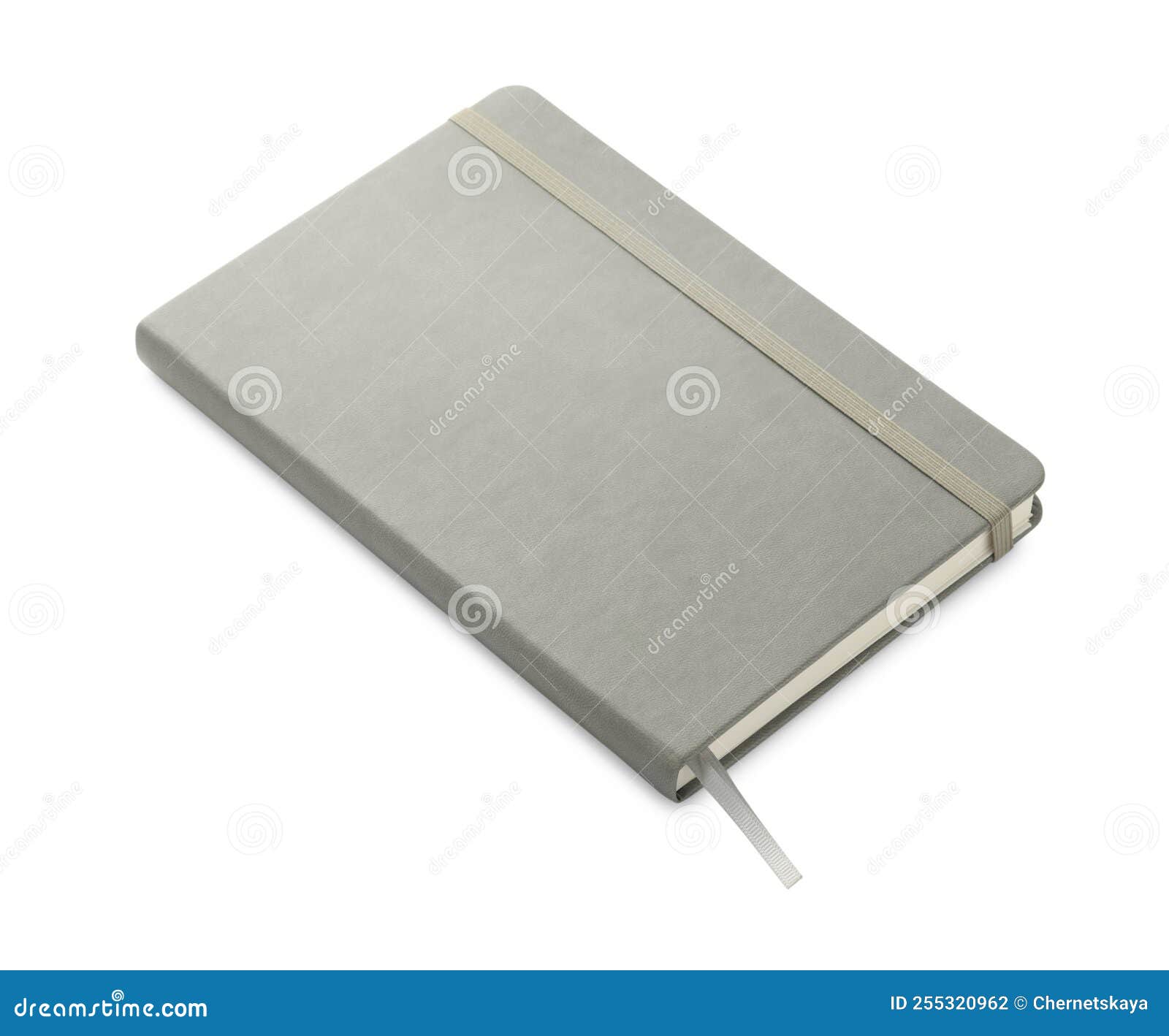 Closed Grey Office Notebook Isolated on White Stock Photo - Image of ...