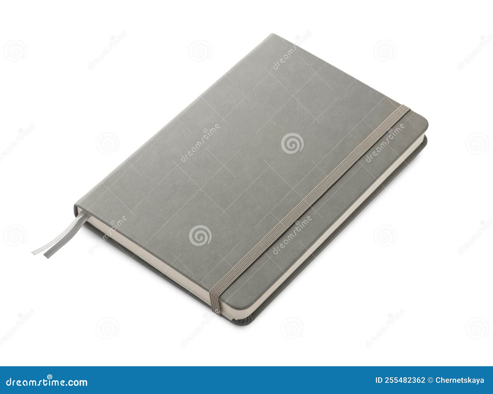 Closed Grey Office Notebook Isolated on White Stock Photo - Image of ...