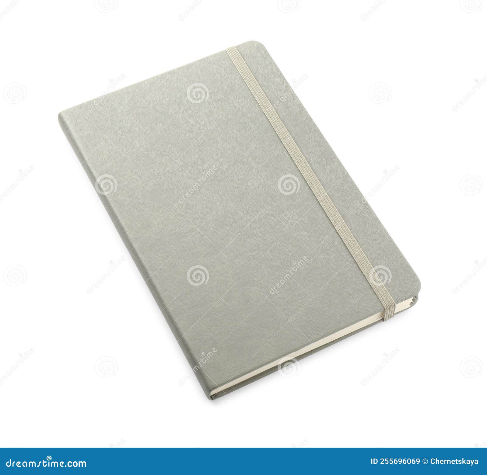 Closed Grey Office Notebook Isolated on White Stock Image - Image of ...