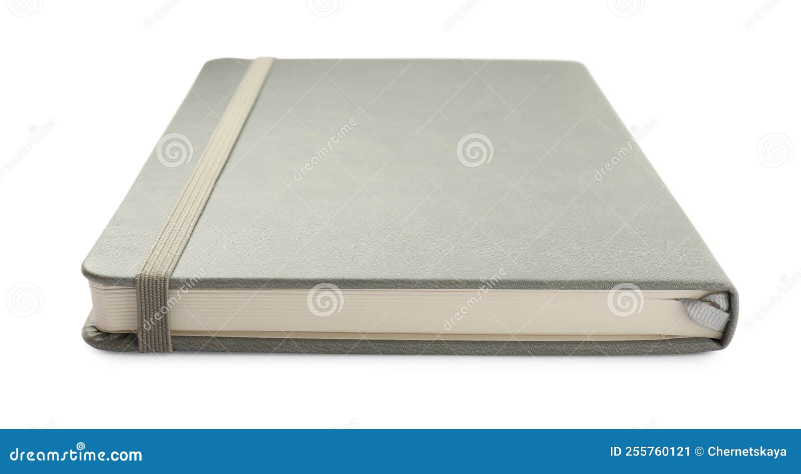 Closed Grey Office Notebook Isolated on White Stock Image - Image of ...