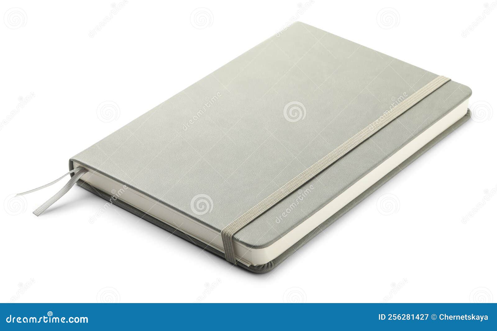 Closed Grey Office Notebook Isolated on White Stock Image - Image of ...