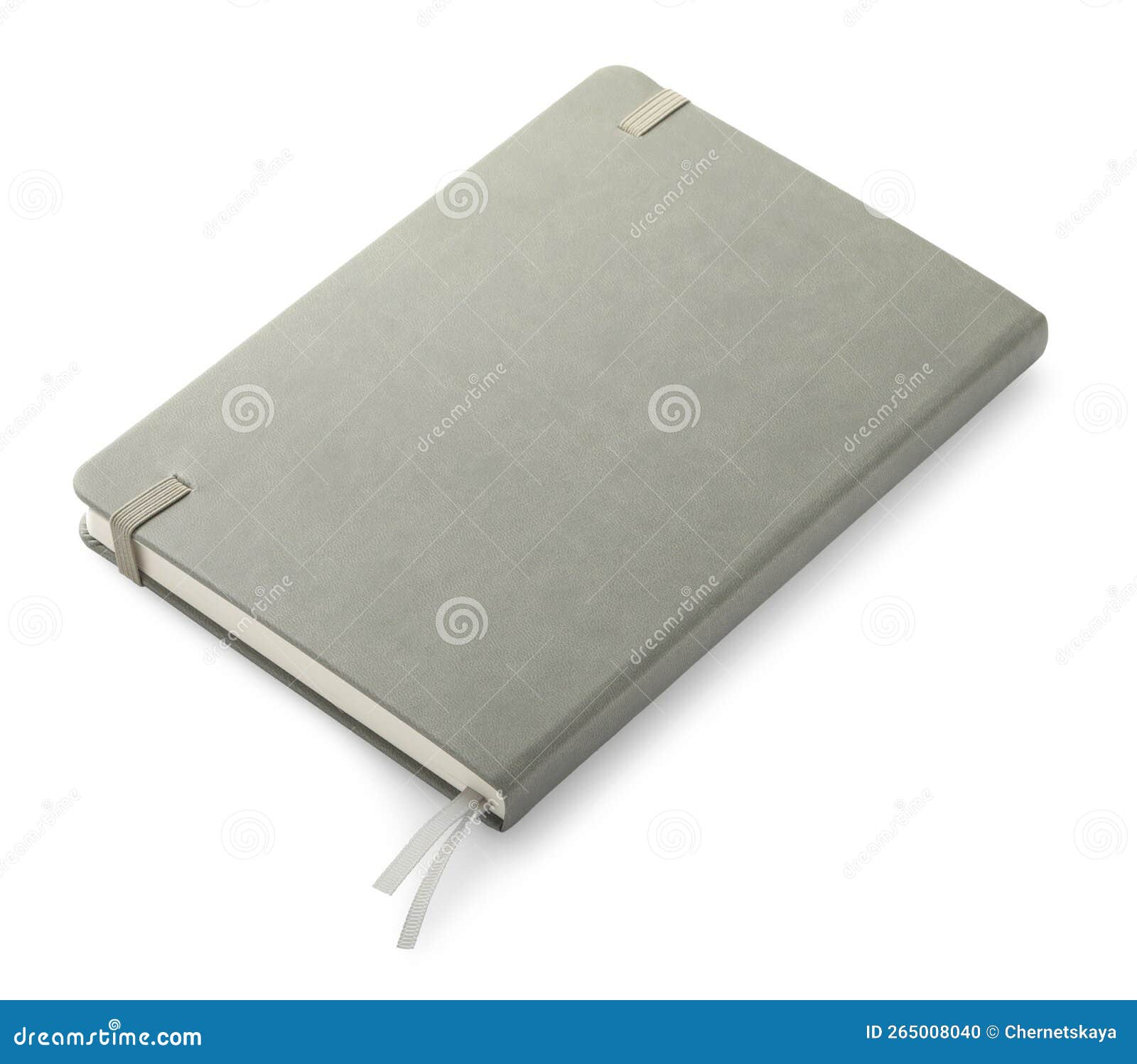 Closed Grey Office Notebook Isolated on White Stock Photo - Image of ...