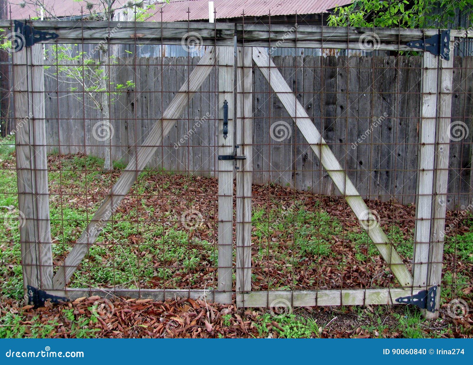 Closed grid gate stock photo. Image of garden, close - 90060840
