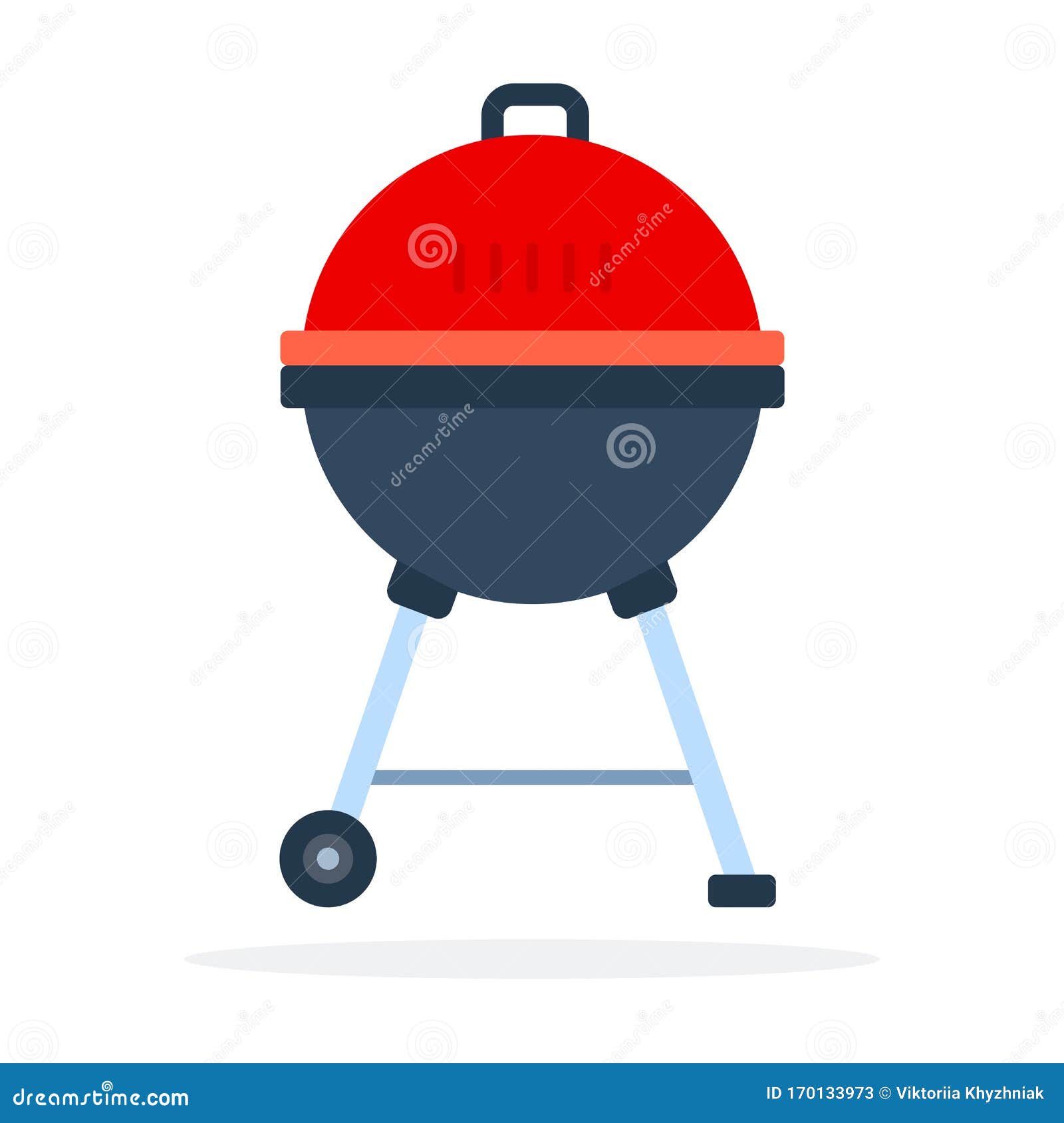 Closed Grill for the Backyard Vector Flat Isolated Stock Vector ...