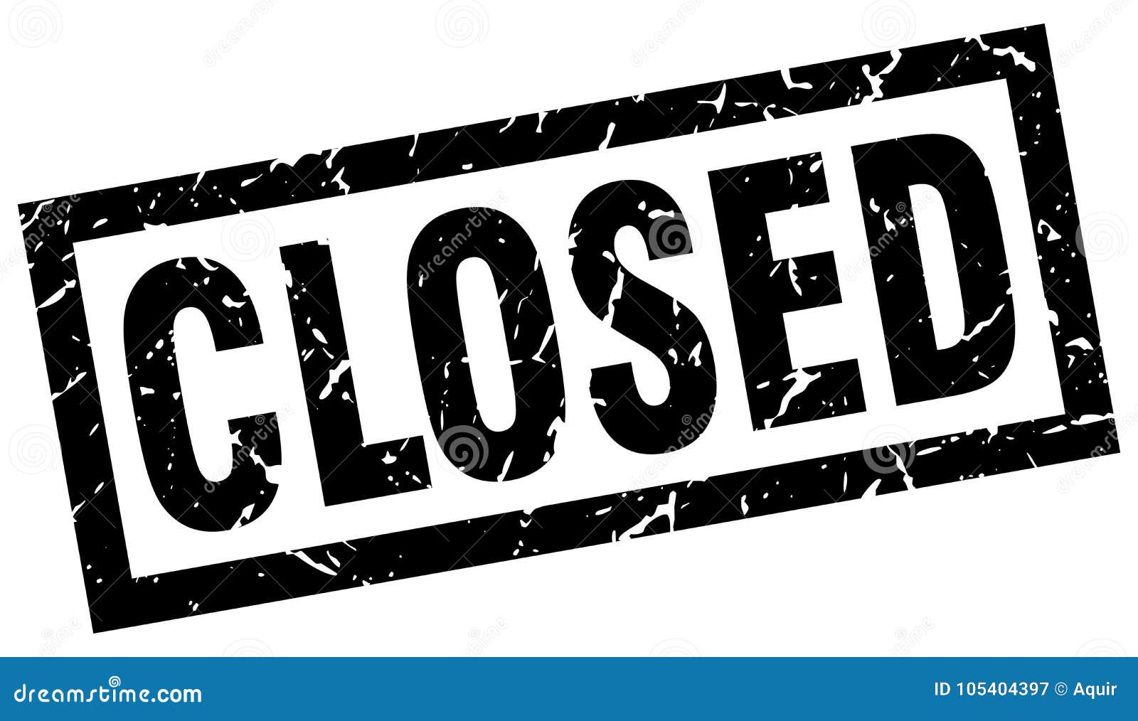 Closed stamp stock vector. Illustration of template - 105404397