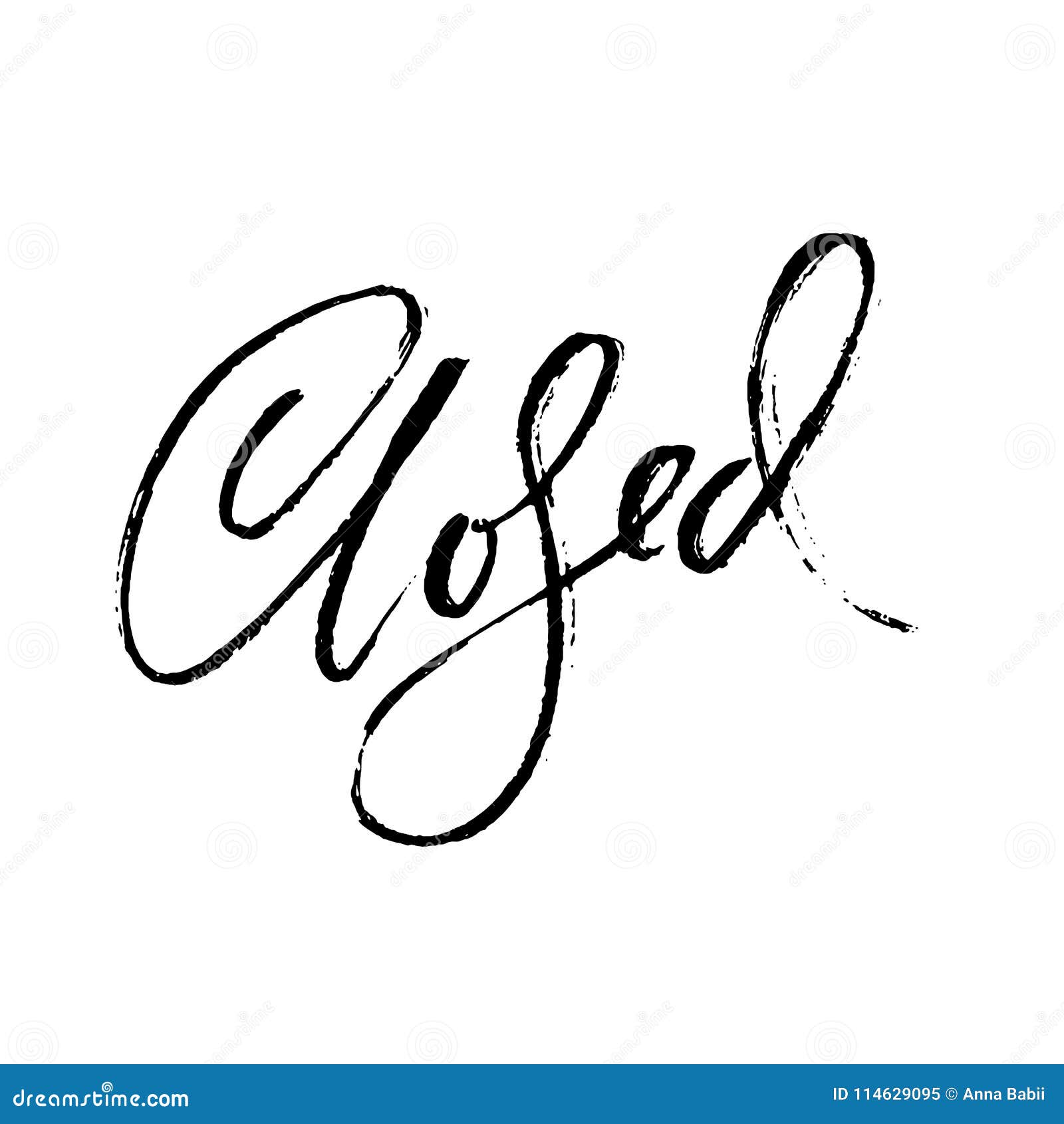 Closed. Handdrawn Lettering. Typography Banner. Modern Calligraphy ...